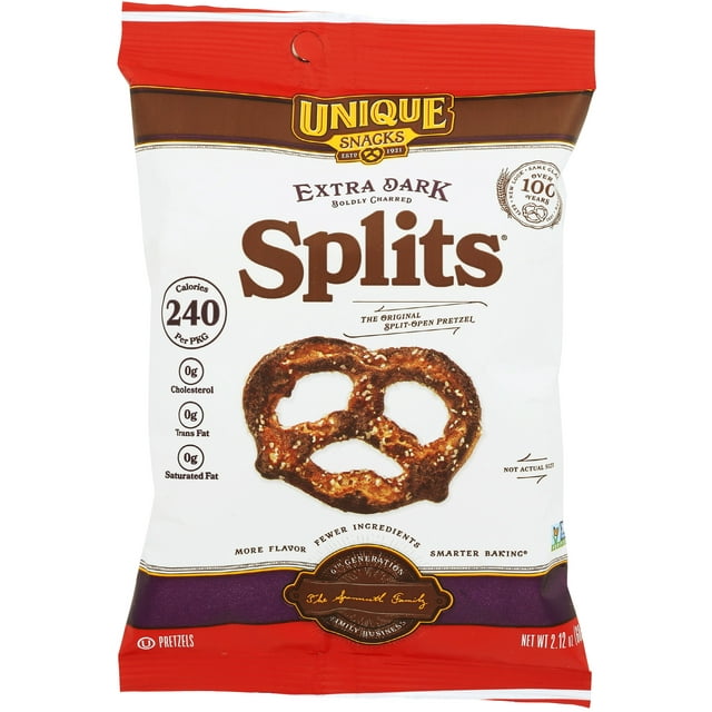 Unique Snacks - Unique Pretzels Extra Dark Flavored Pretzel Splits, All ...