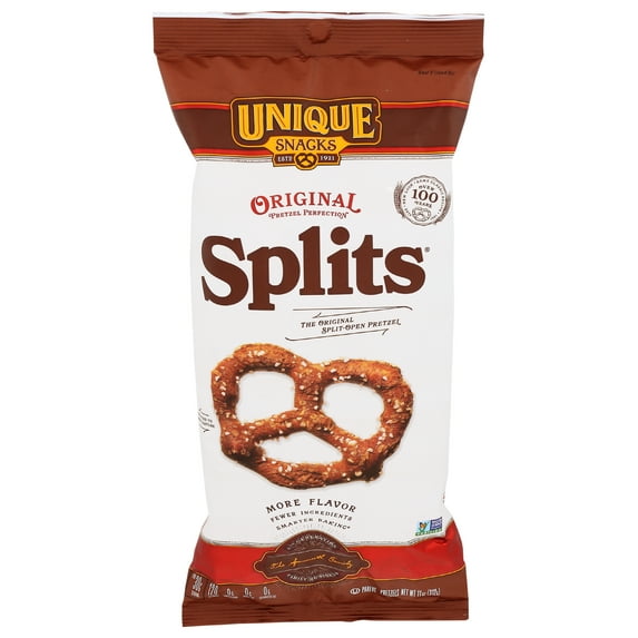 Unique Snacks Original Splits Pretzels, Homestyle Baked, Certified OU ...