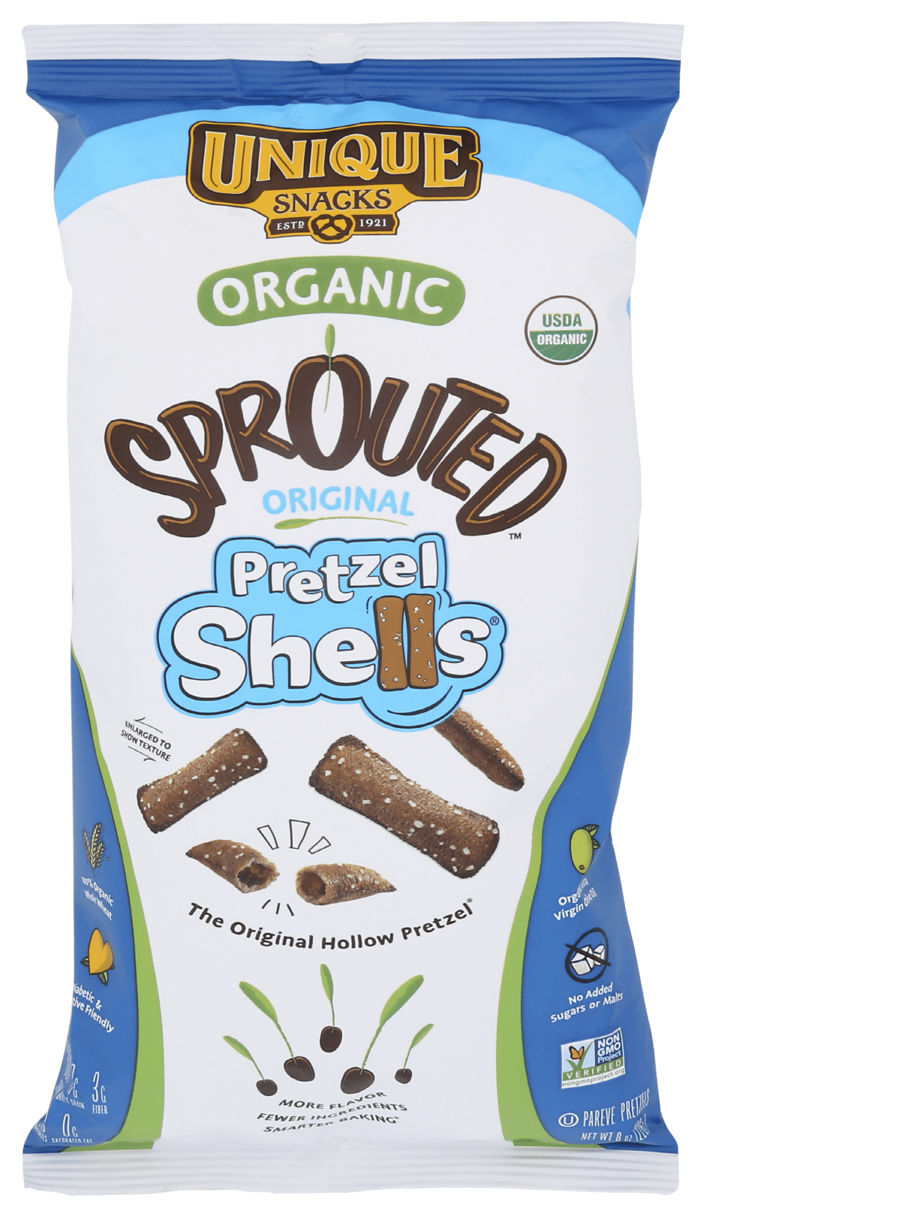 Unique Snacks - Unique Pretzels Sprouted Shells, Vegan, Homestyle Baked ...