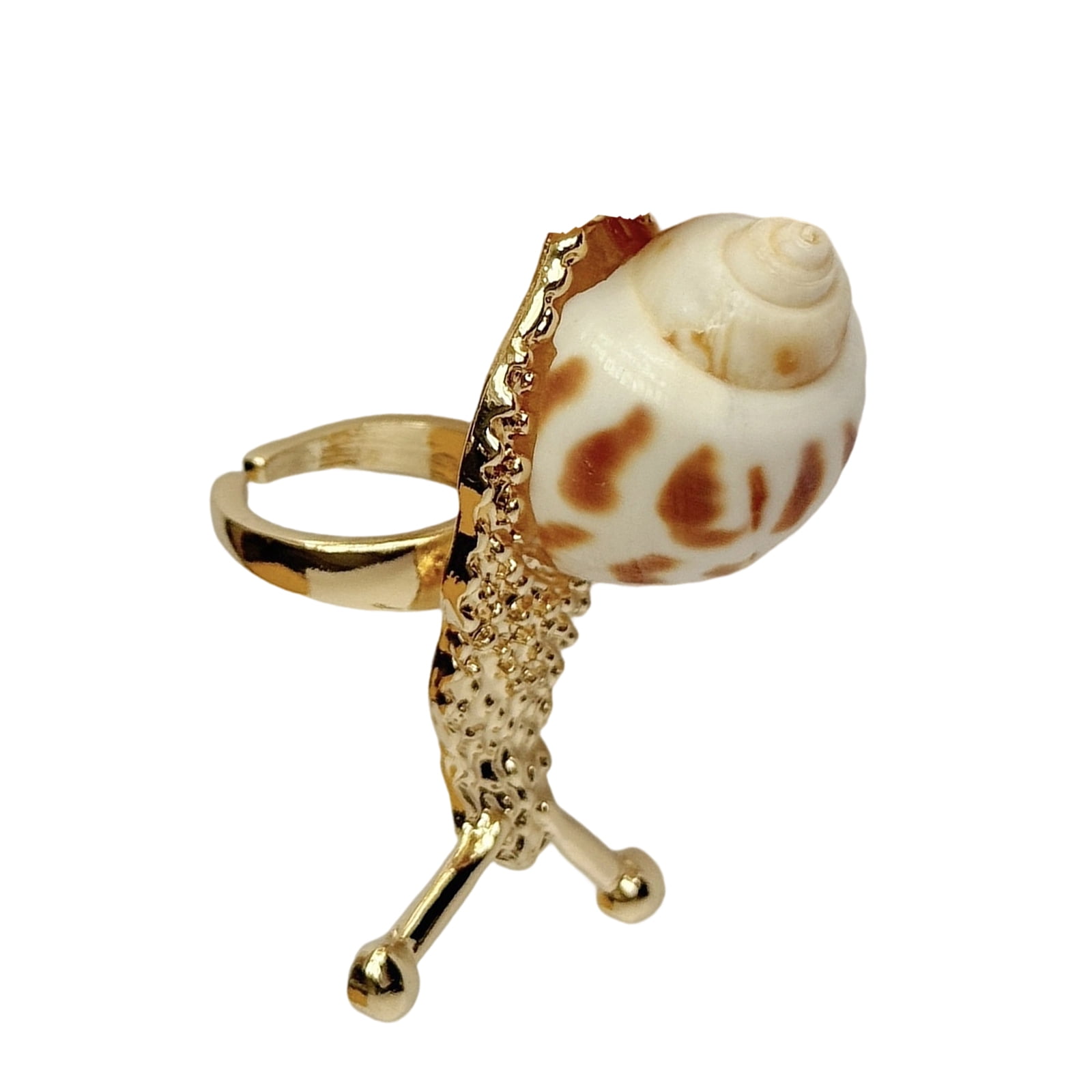Unique Snail Shaped Shell Rings Beach Resort Jewelry With Alloy ...