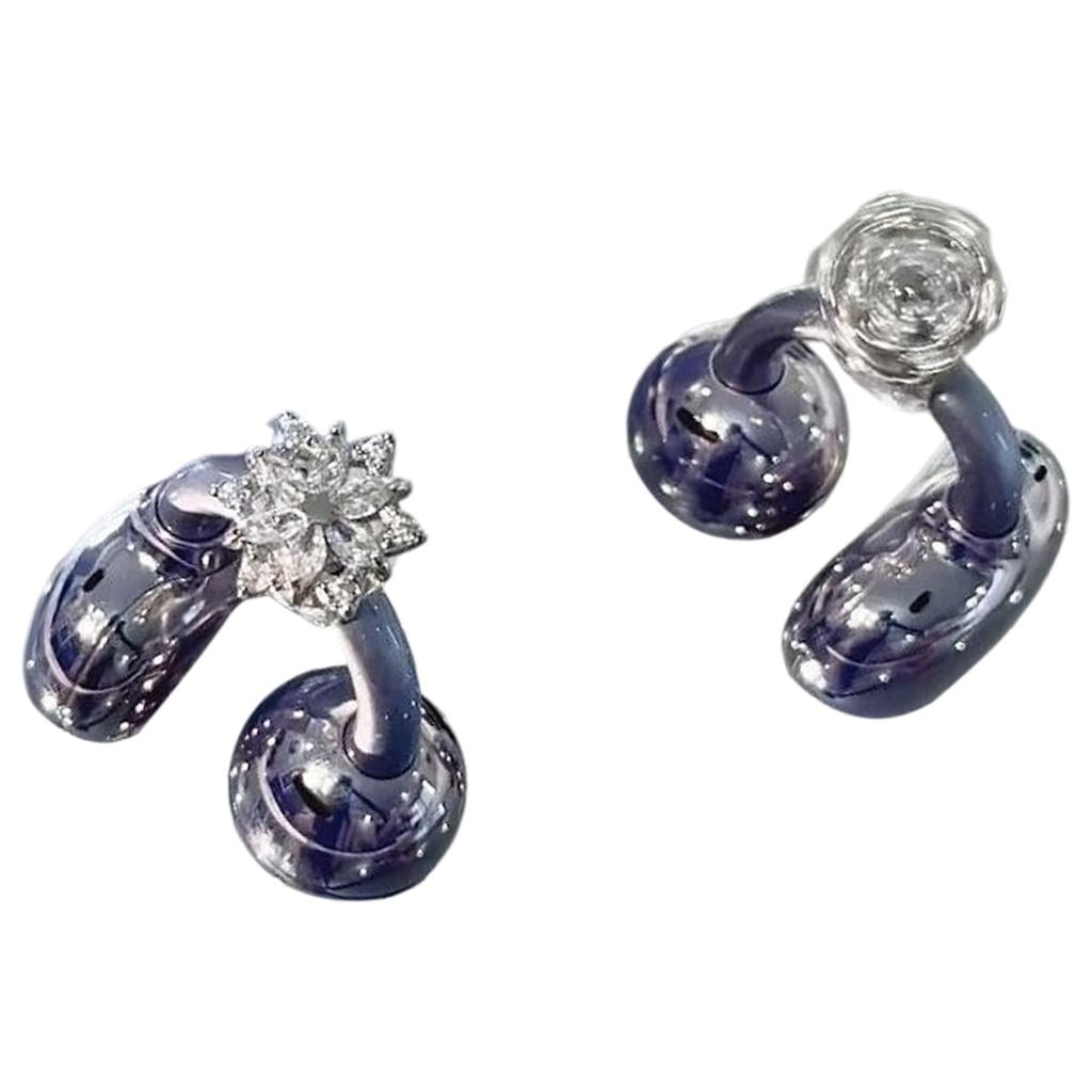 Unique Spinnings Crystal Ice Design Earphone Embellishment Premium ...