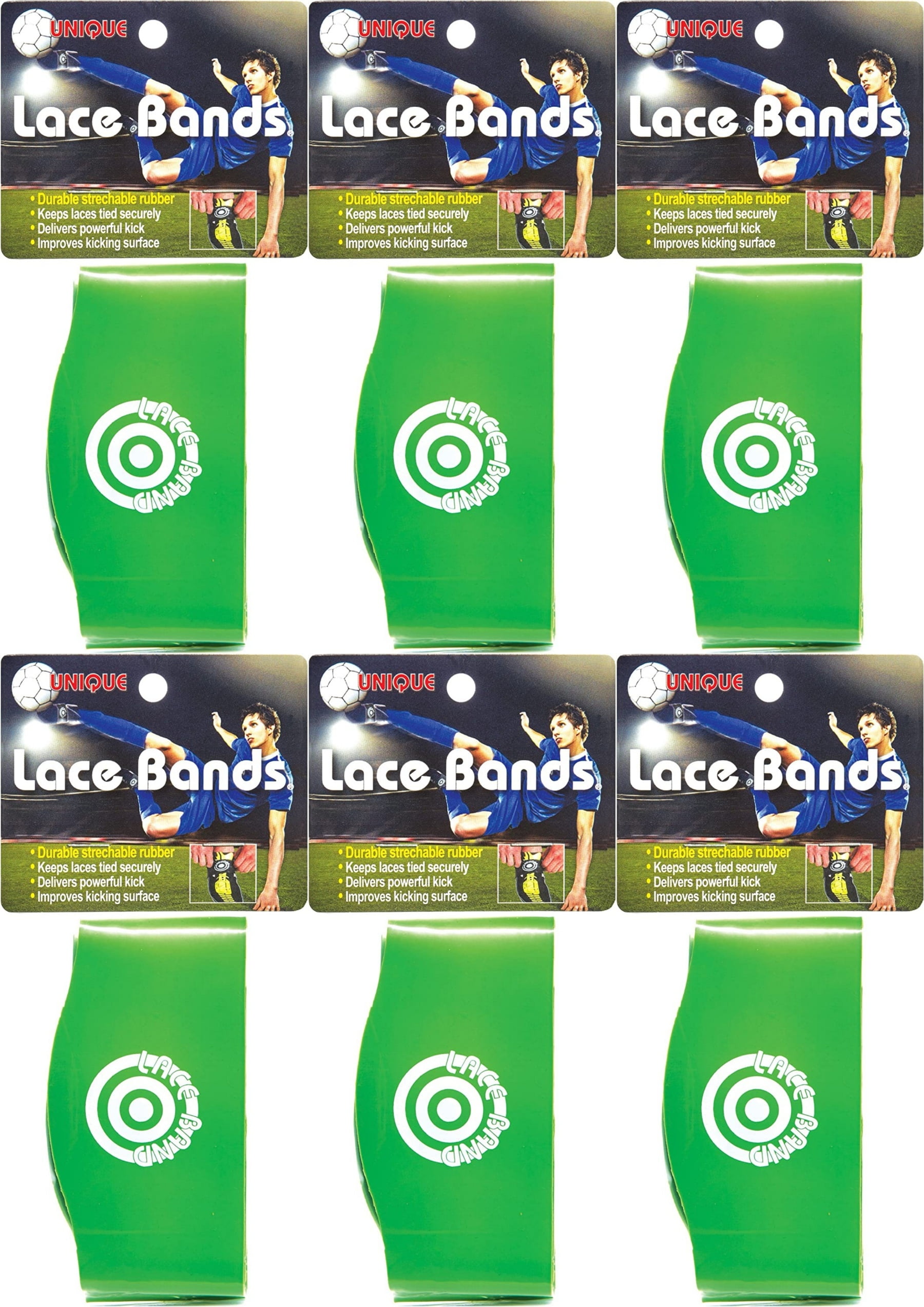 Unique Sports 12 Hot Spots Lace Bands Neon Green Soccer Shoe Lace Cover ...