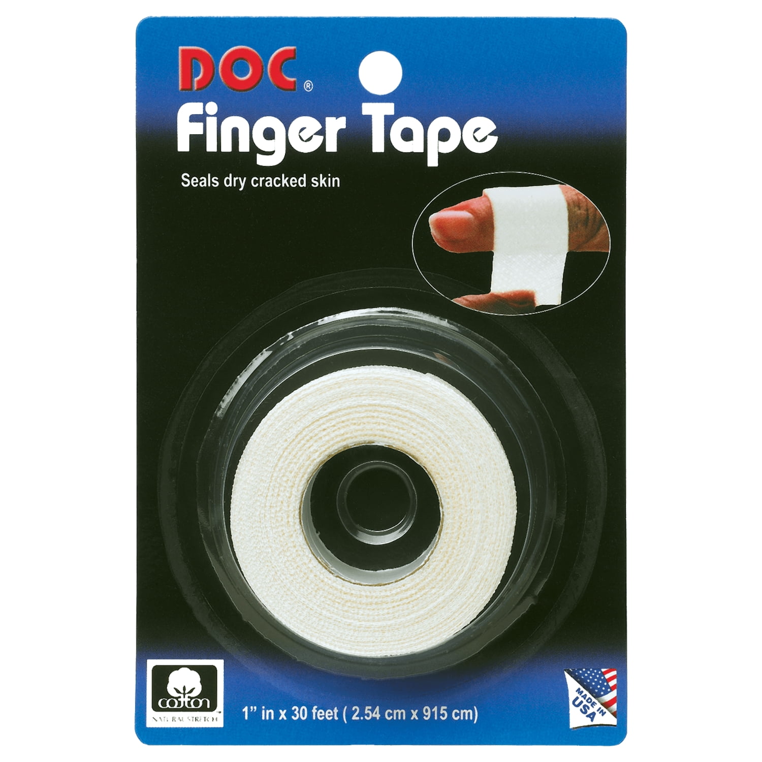 Unique Sports Doc Finger Tape for Dry Cracked Skin, 1 inch x 30 feet ...