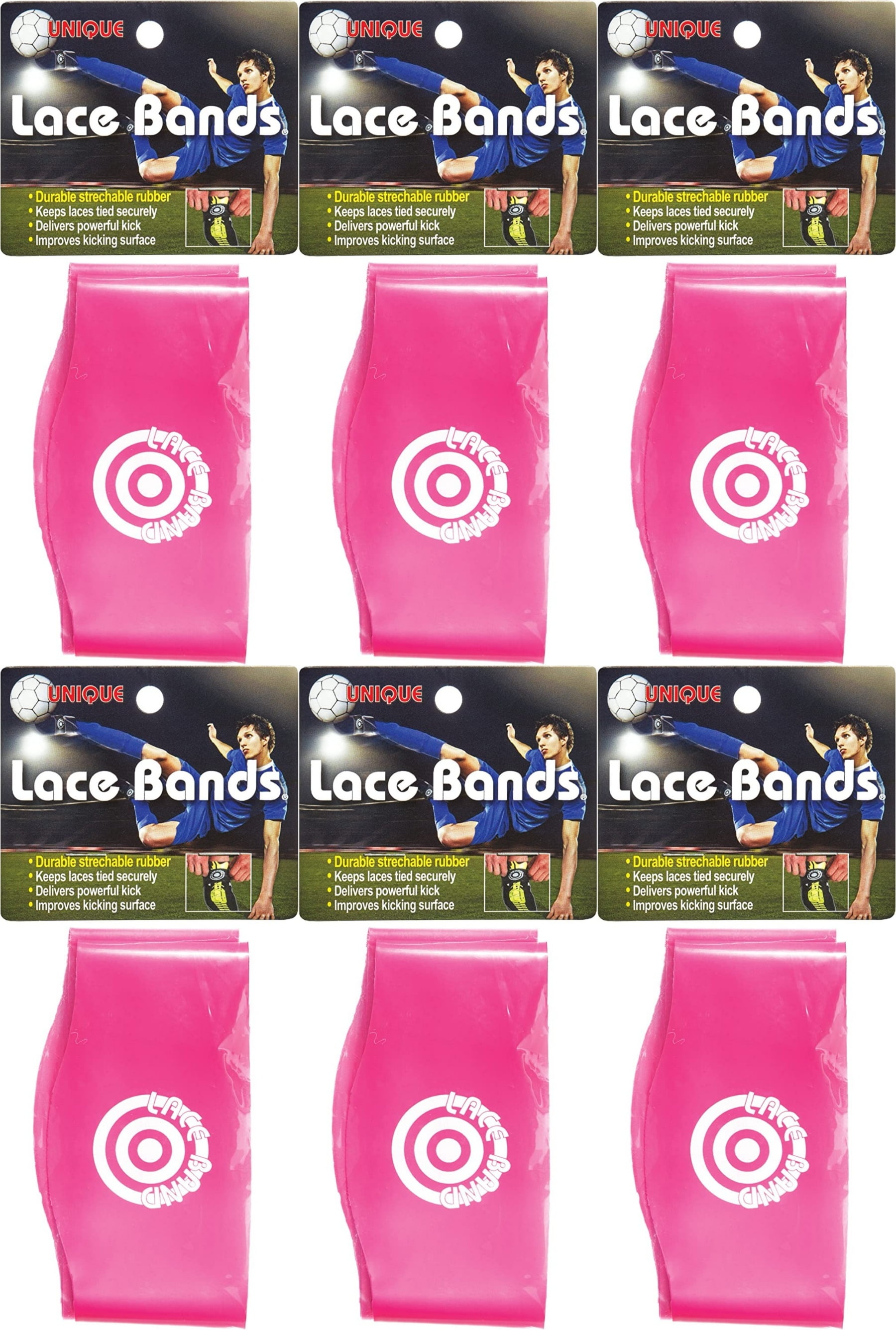 Unique Sports Lace Bands Cleat Lace Covers - Neon Pink (6-Pack ...