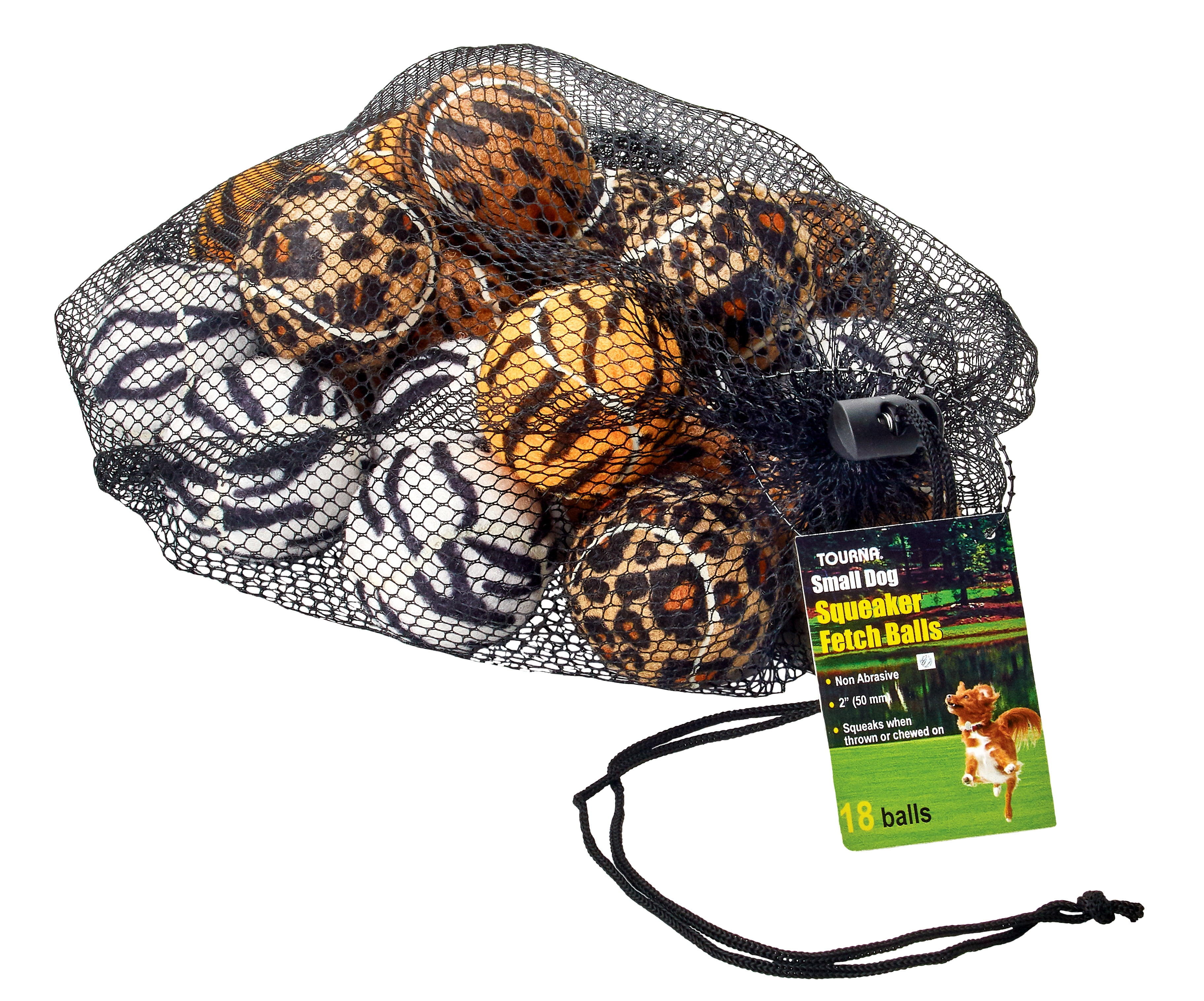 Unique Sports Small Dog Animal Print Mini Tennis Fetch Balls, Squeaker ...