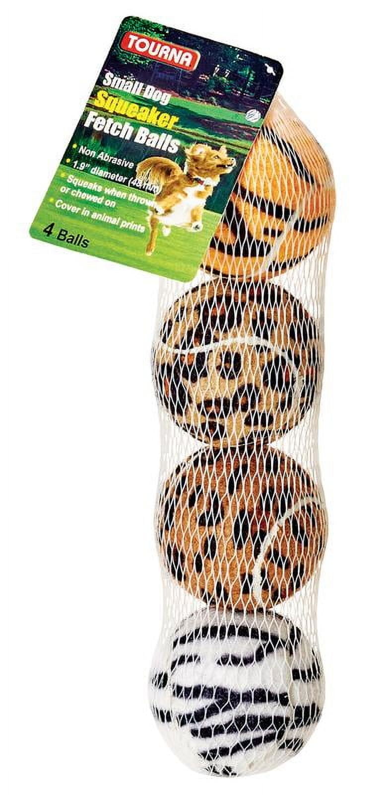 Unique Sports Small Dog Animal Print Mini Tennis Fetch Balls, Squeaker ...