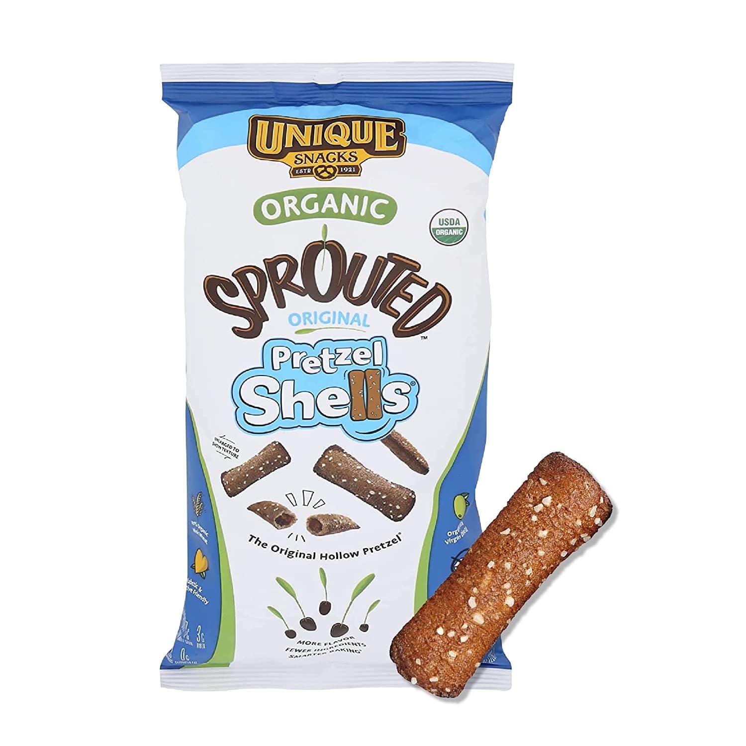 Unique Sprouted Pretzel Shells Original 8 oz Pack of 3 - Walmart.com