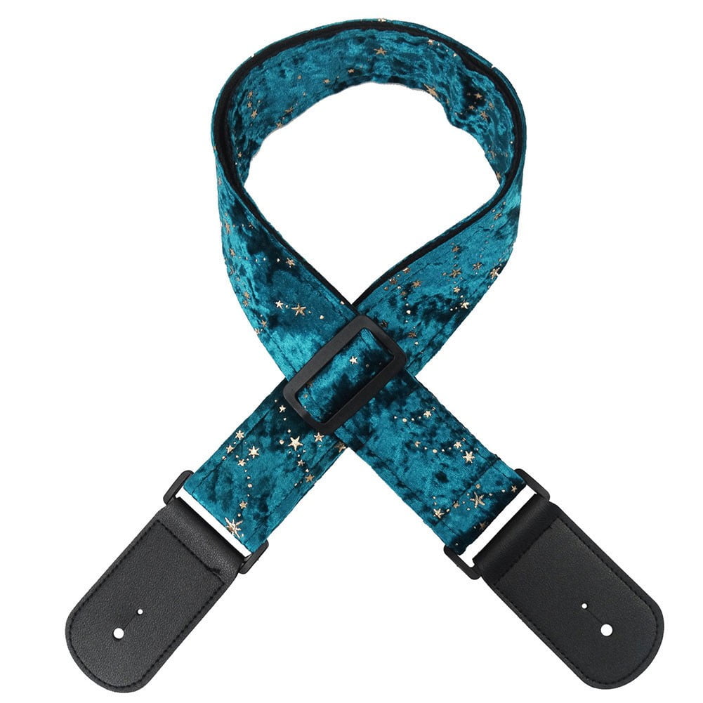 Unique Star Pattern Guitar Strap with Soft Velvet Material for Electric ...