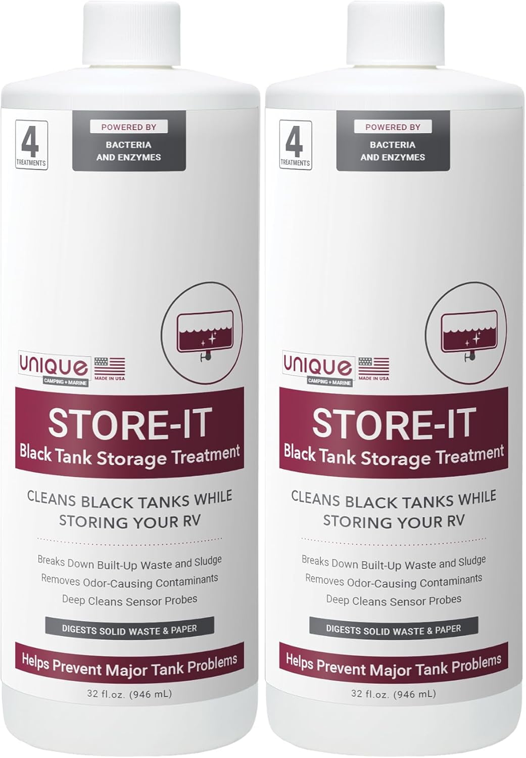 Unique Store-It RV Black Tank Cleaner Liquid - Cleans and Deodorizes ...