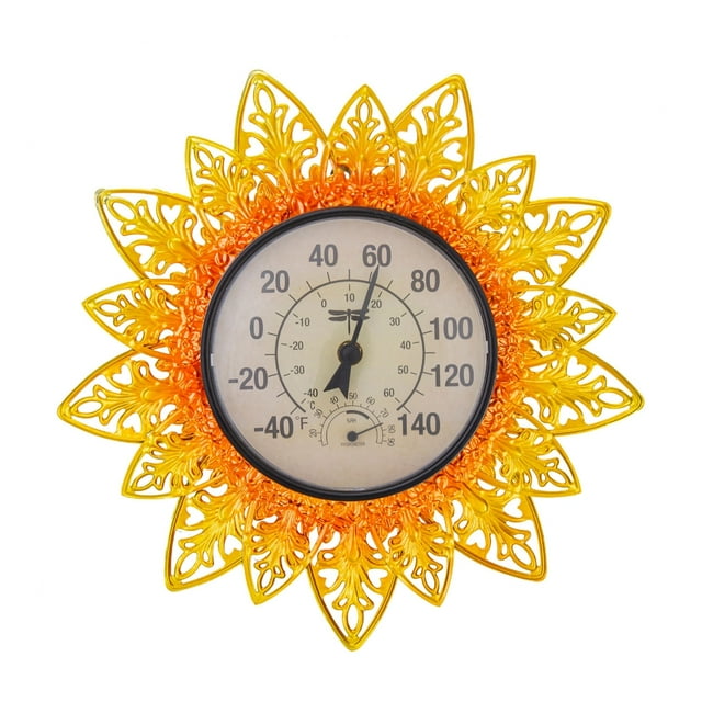 Unique Sun Shaped Outdoor Thermometer Waterproof Wall Temperature Meter ...