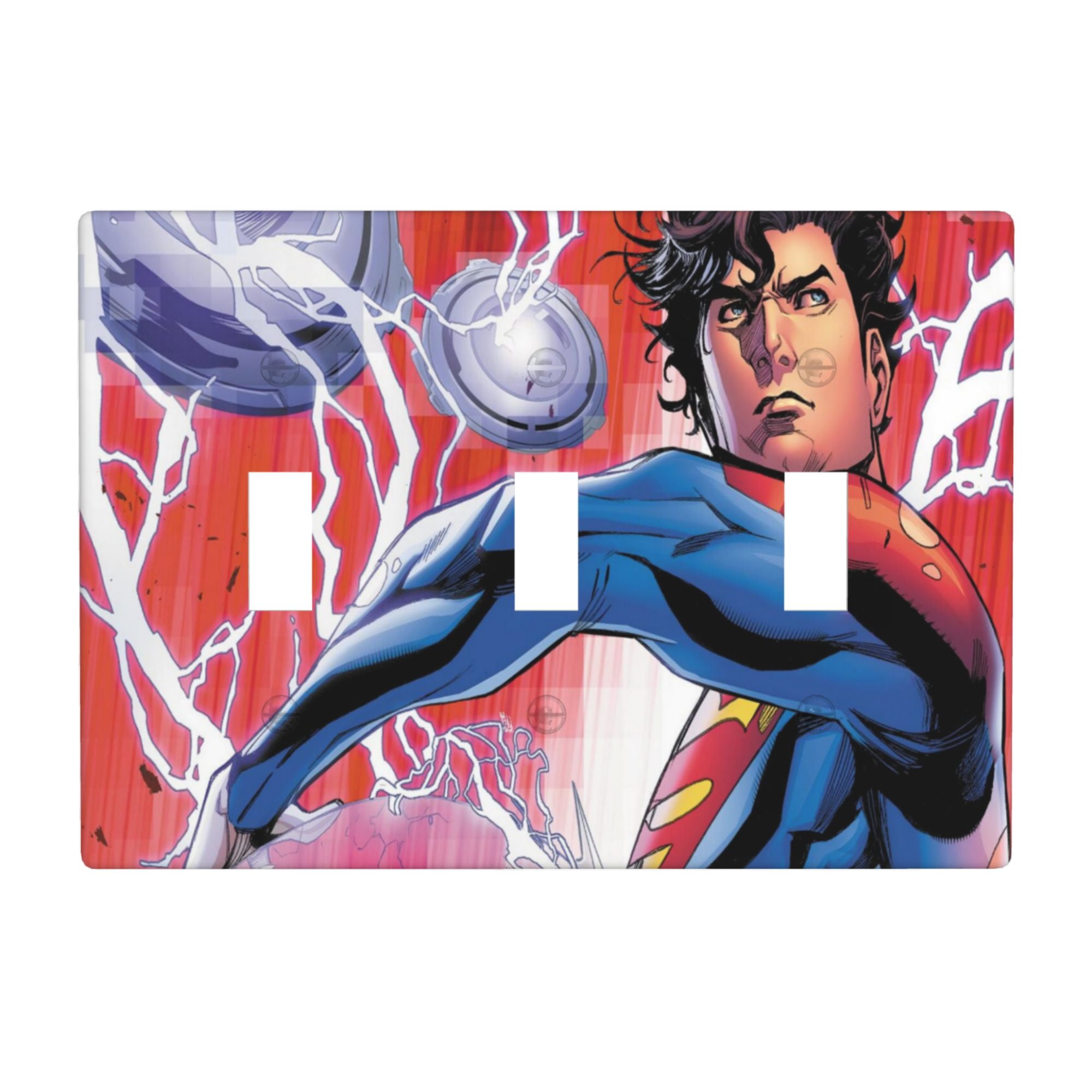Unique Superman Cartoon - Themed Triple Toggle Switch Decorative Panel ...