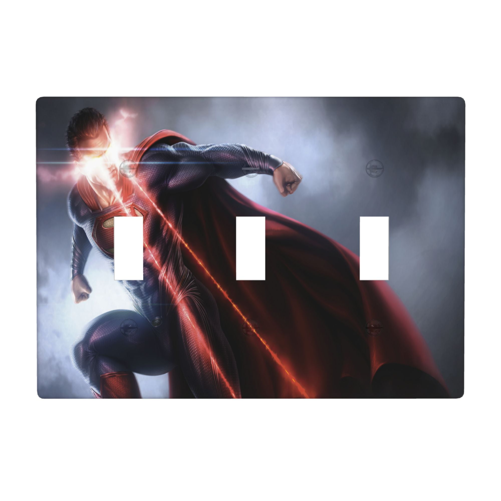 Unique Superman Cartoon - Themed Triple Toggle Switch Decorative Panel ...