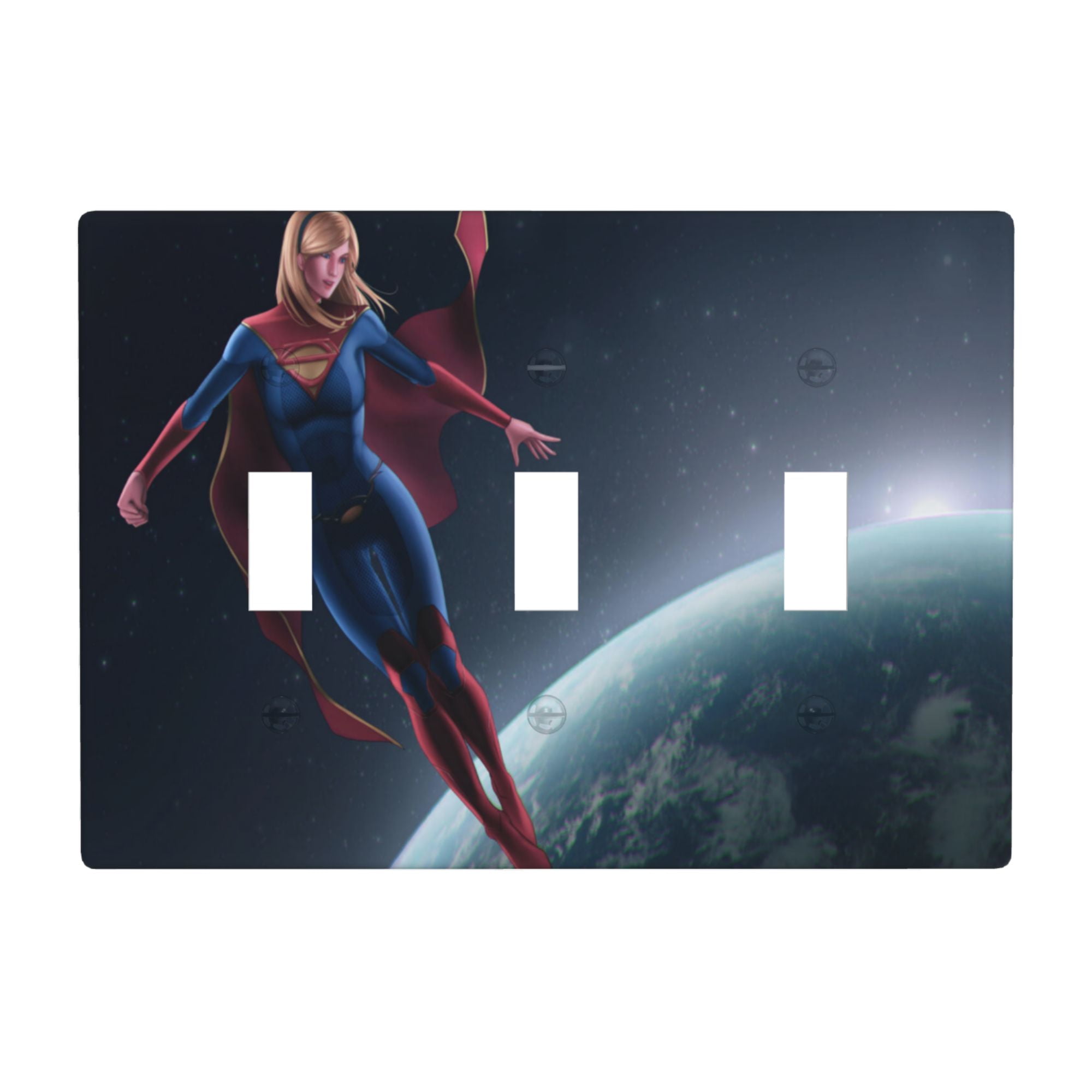 Unique Superman Cartoon - Themed Triple Toggle Switch Decorative Panel ...