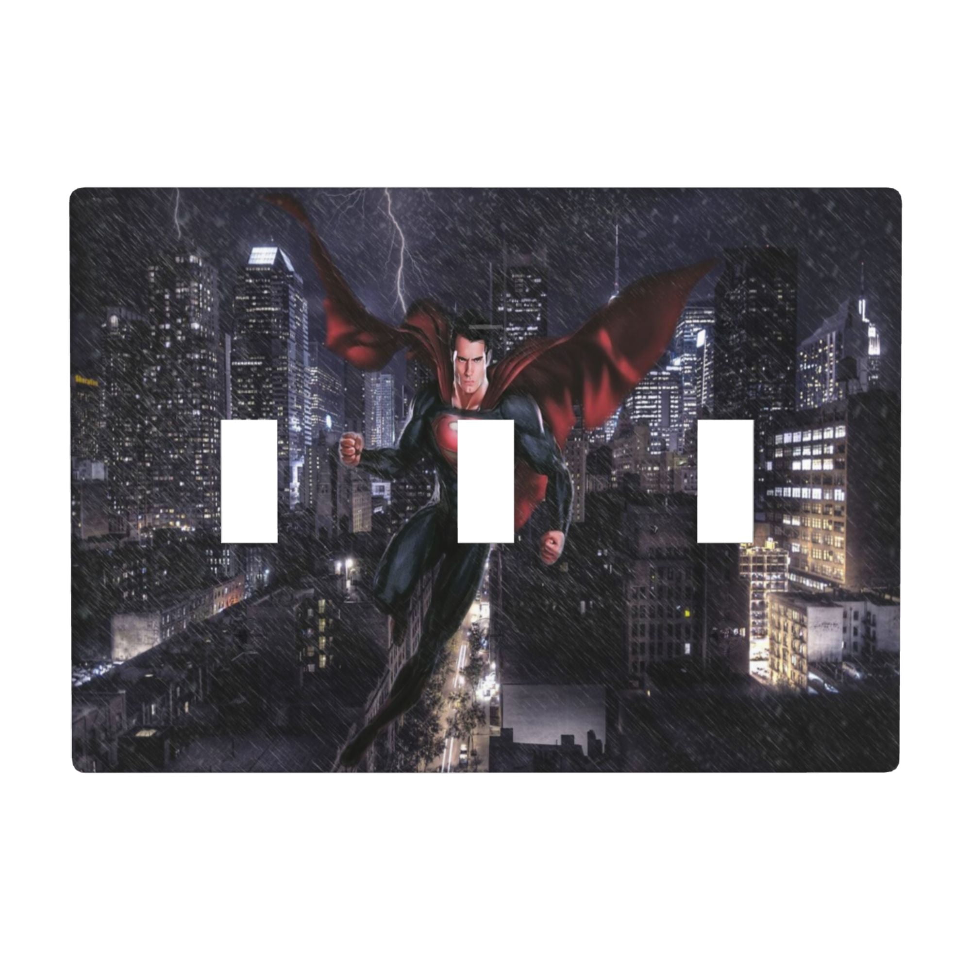 Unique Superman Cartoon - Themed Triple Toggle Switch Decorative Panel ...