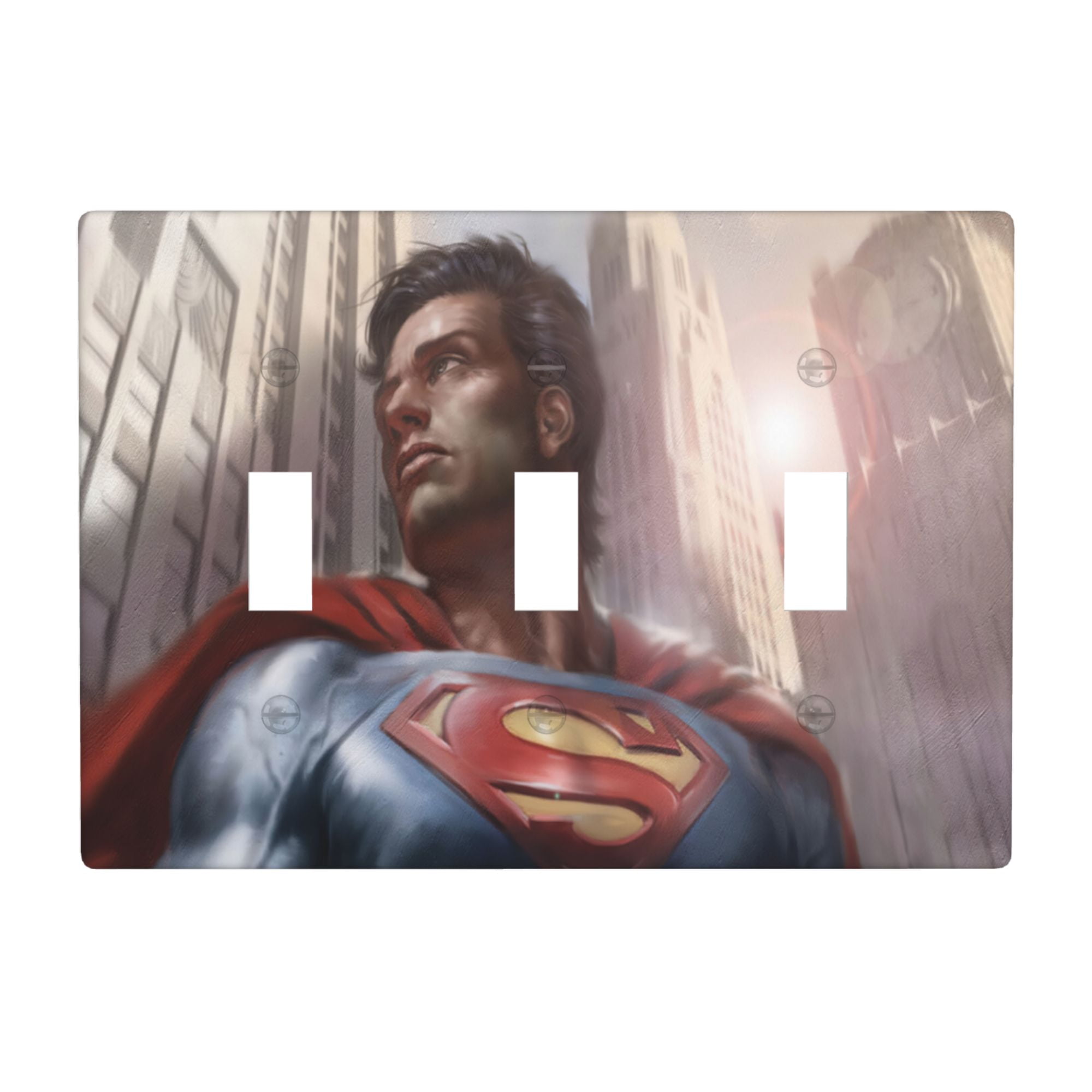 Unique Superman Cartoon - Themed Triple Toggle Switch Decorative Panel ...