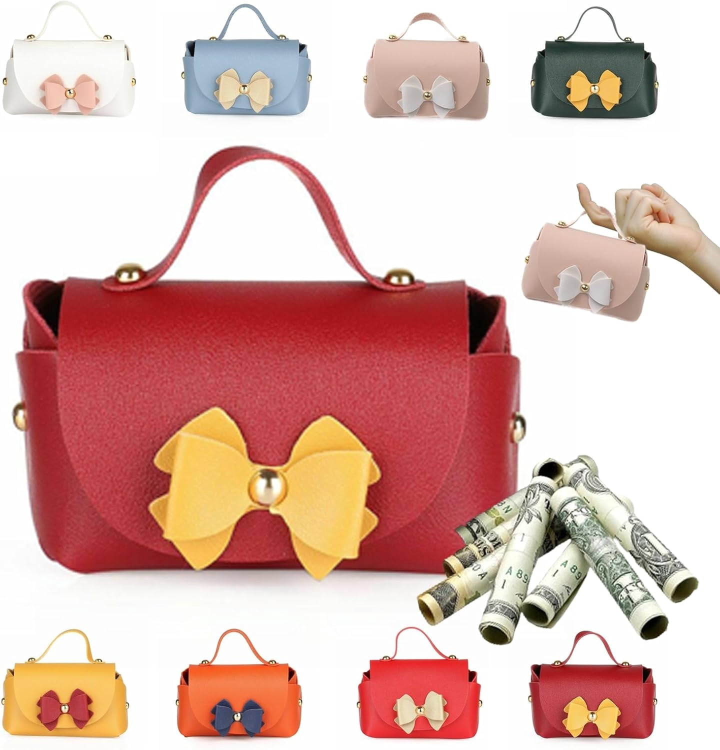 Unique Surprise Money T Mini Bag Small Candy Bags For Party Mini Leather Purse For Surprise