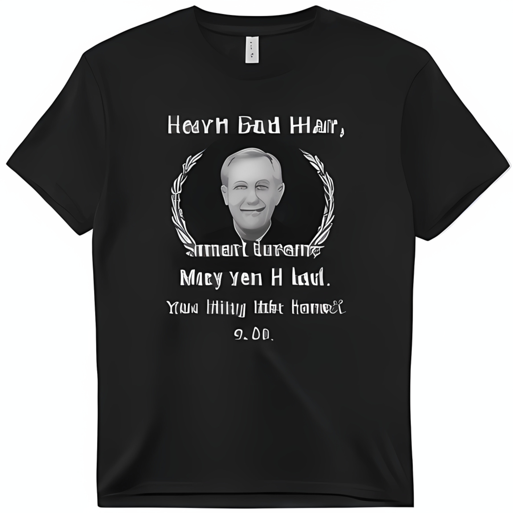 Unique T-Shirt Design: Old Man with WhiteHair & Laurel Wreath ...