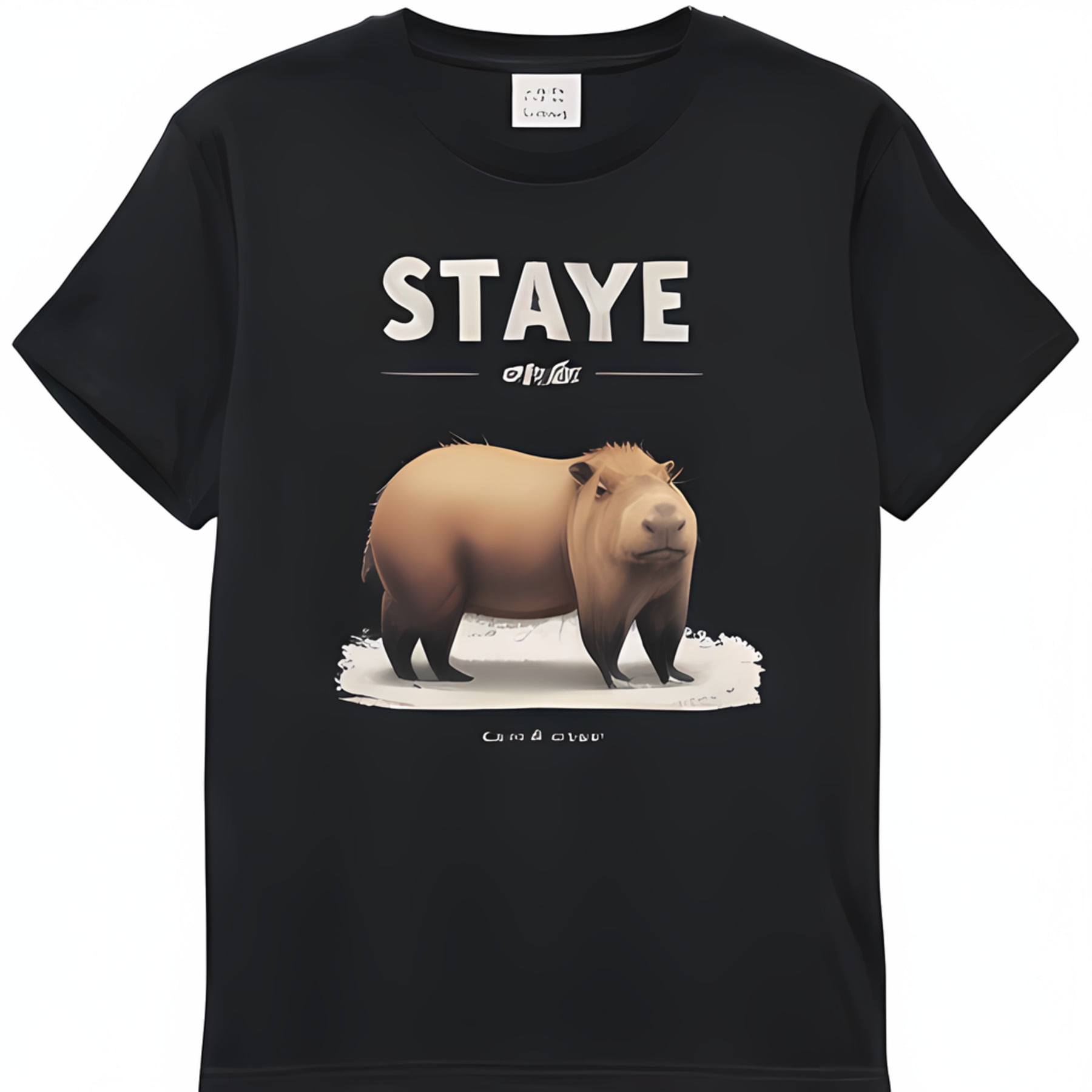 Unique T-Shirt Design: STAY AStrike with Capybara Illustration in ...