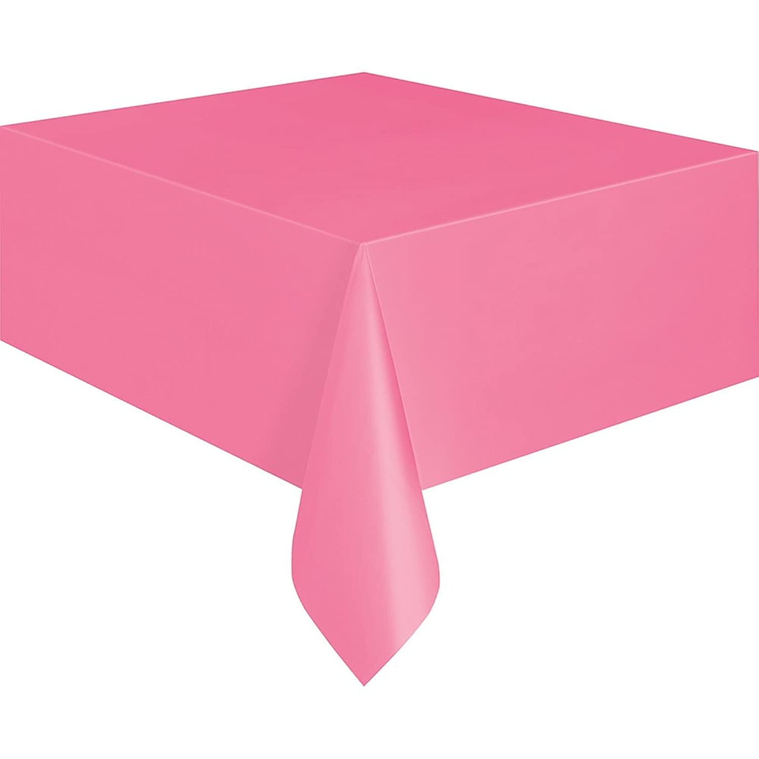 Hot Pink Plastic Tablecloth, 108" x 54" - Walmart.com