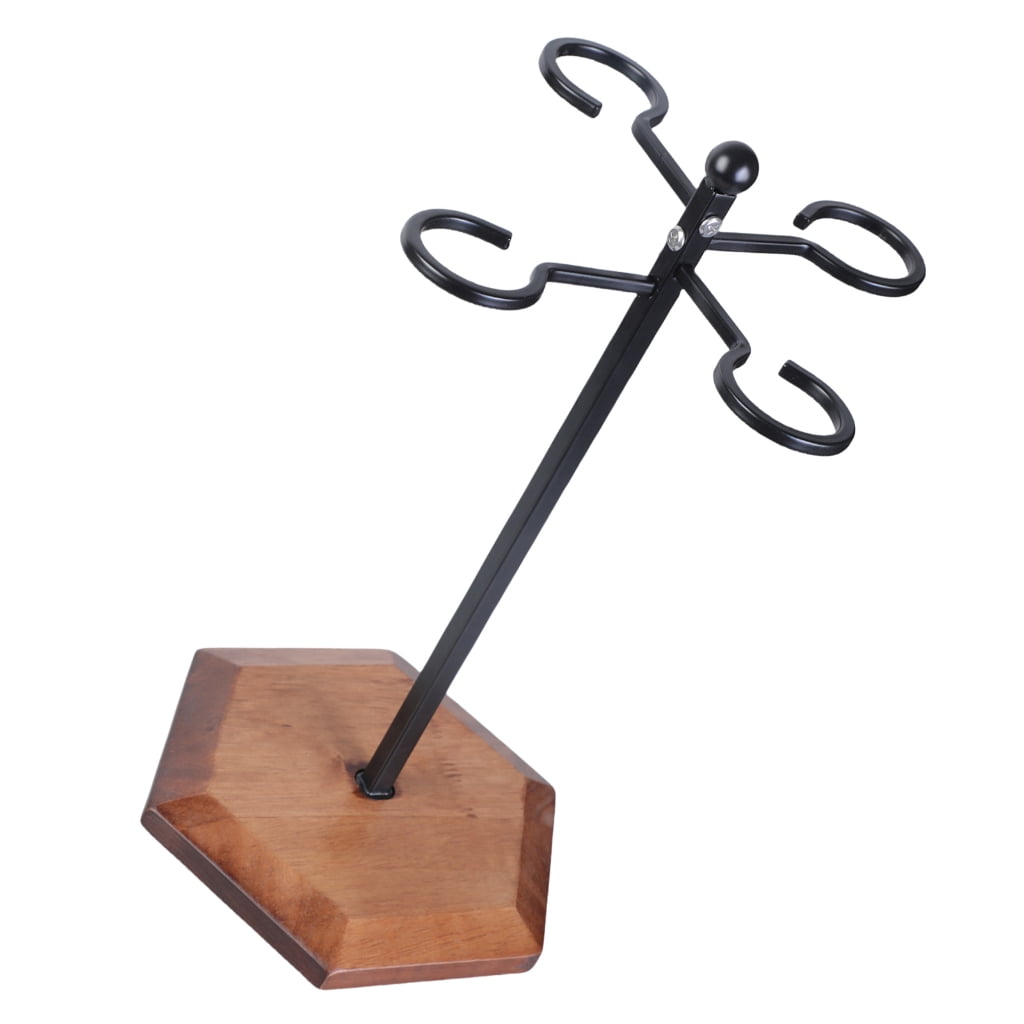 Unique Table top Wine Glass Storage Stand Holds Up To 4 Glasses for ...