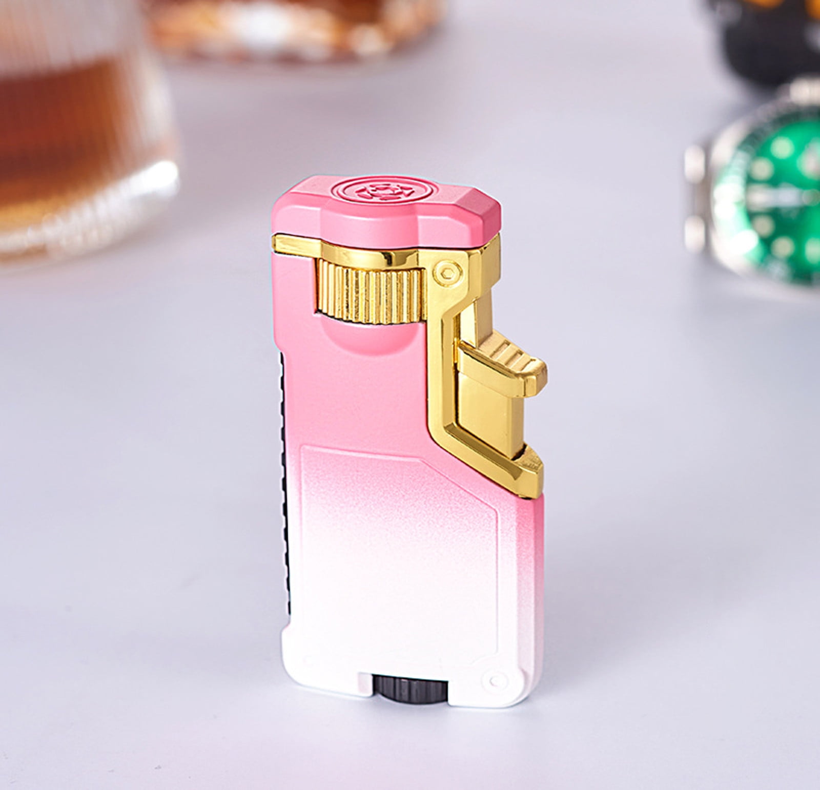 Unique Torch Lighter Triple 3 Jet Flame Butane Lighter with Gas Window ...