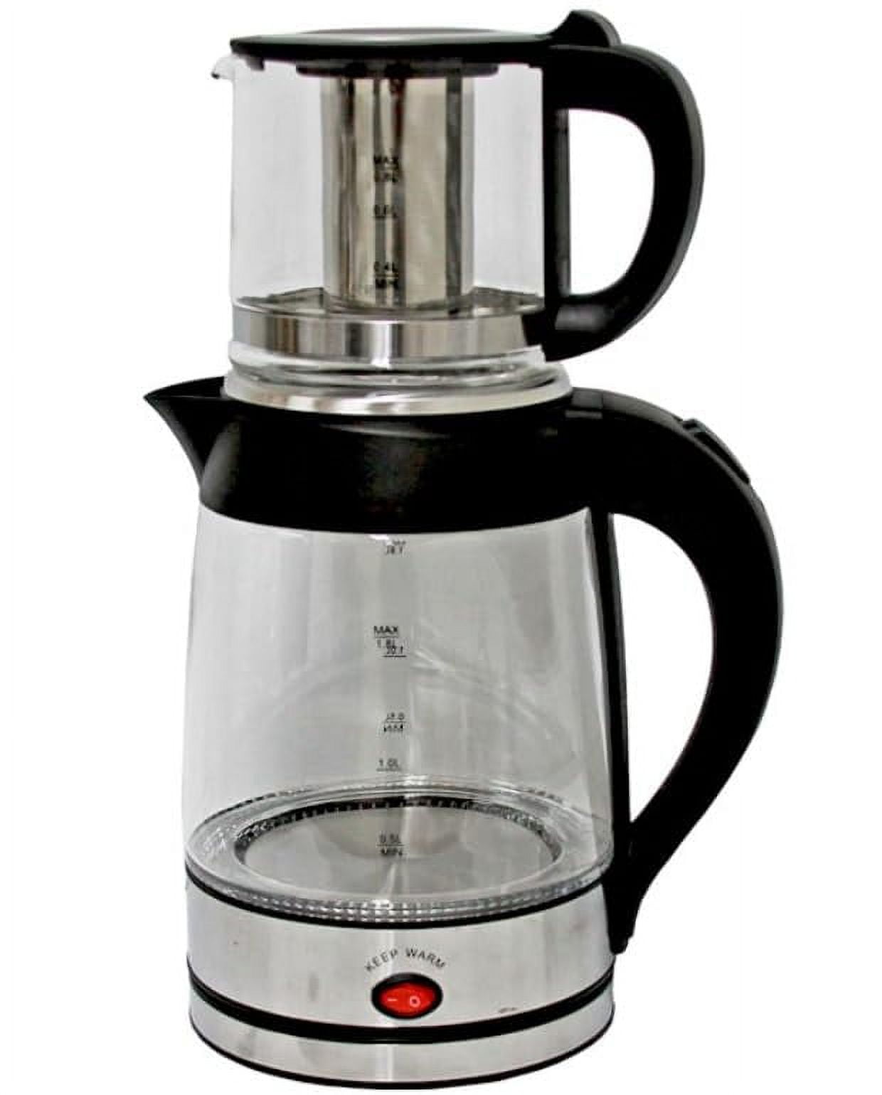 Chayisaz Unique Touch Glass Cordless Electric Hot Teapot Set ...