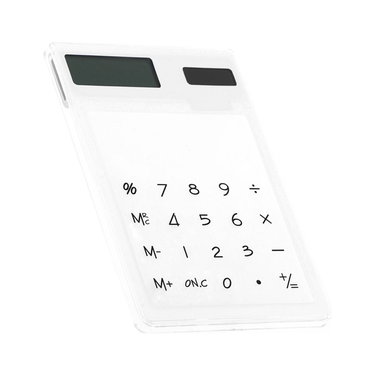 Unique Transparent Touch Panel Design Solar Powered Calculator (White ...