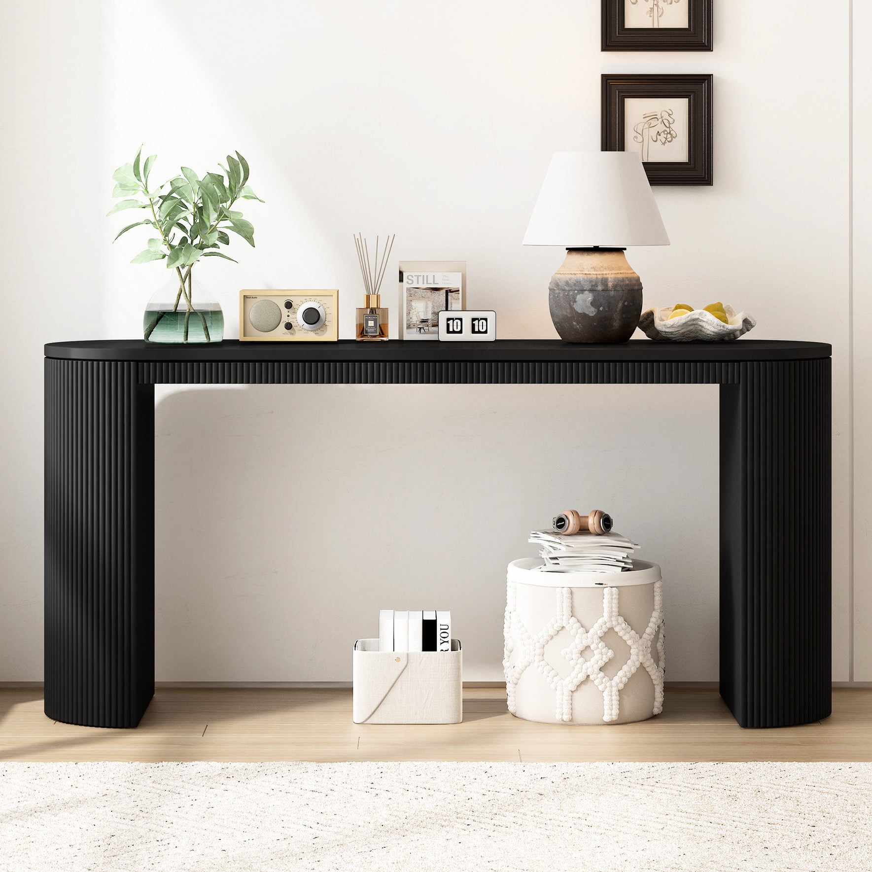 Unique Vertical Stripe Design & Curved Silhouette - Versatile Console ...