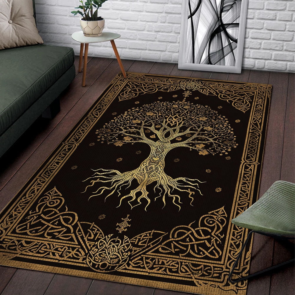 Unique Viking Yggdrasil Tree of Life Rug, Viking Area Rugs for Living ...