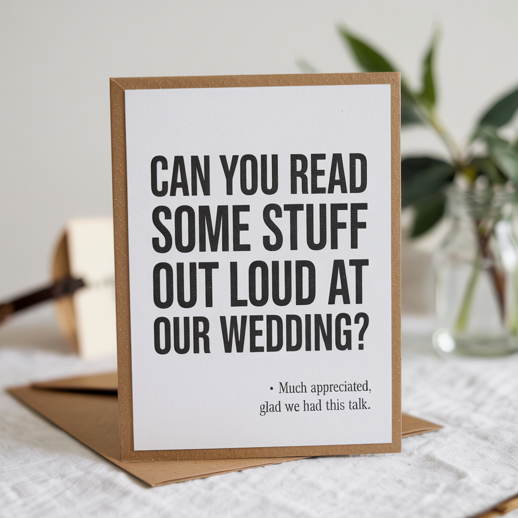 Unique Wedding Request Greeting Card - Make Your Day Special with a ...