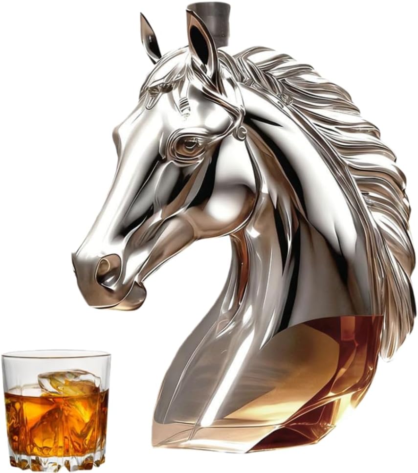 Unique Whiskey Glass Decanter, Funny Whiskey Horse Head Bottle, Perfect ...