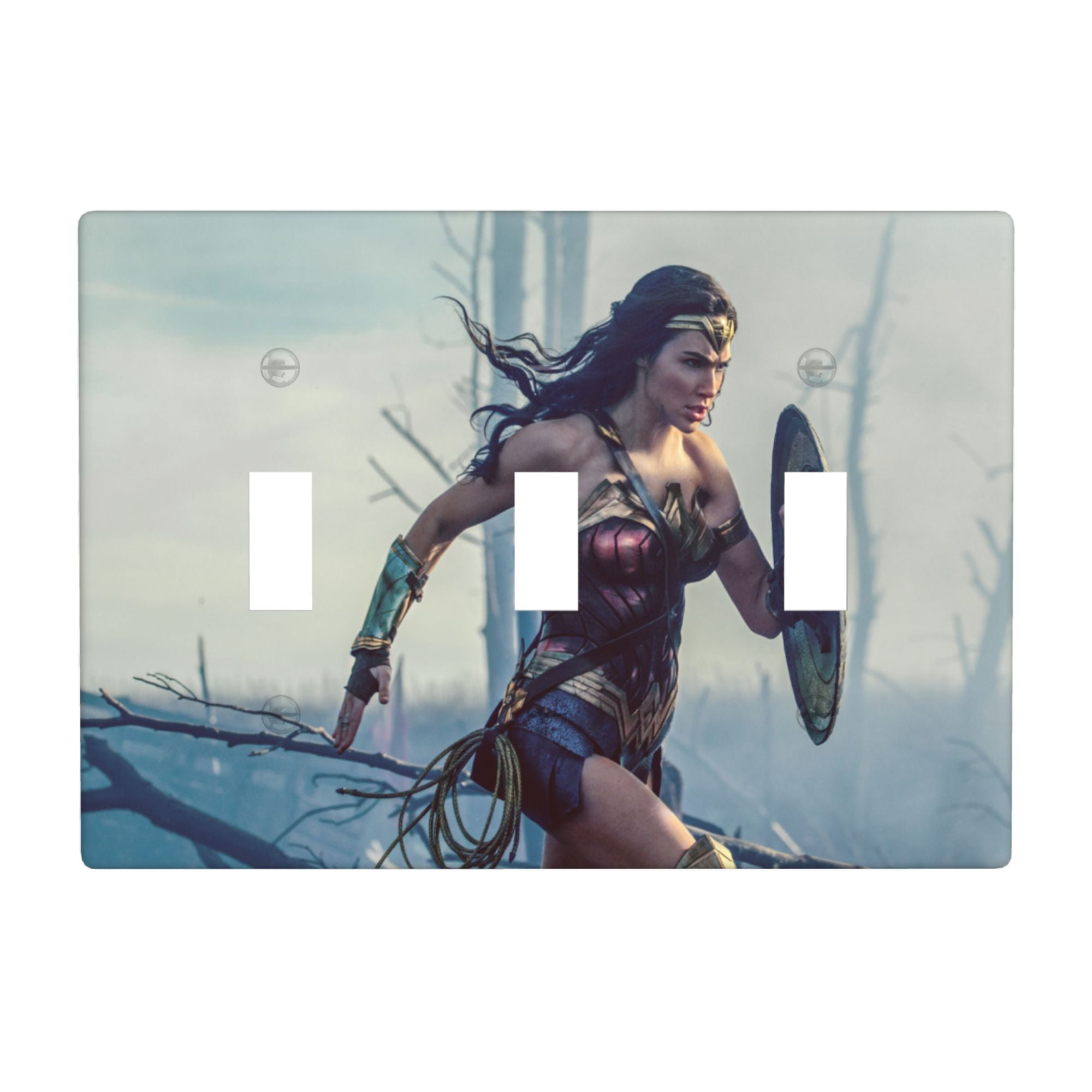 Unique Wonder Woman Cartoon - Themed Triple Toggle Switch Decorative ...