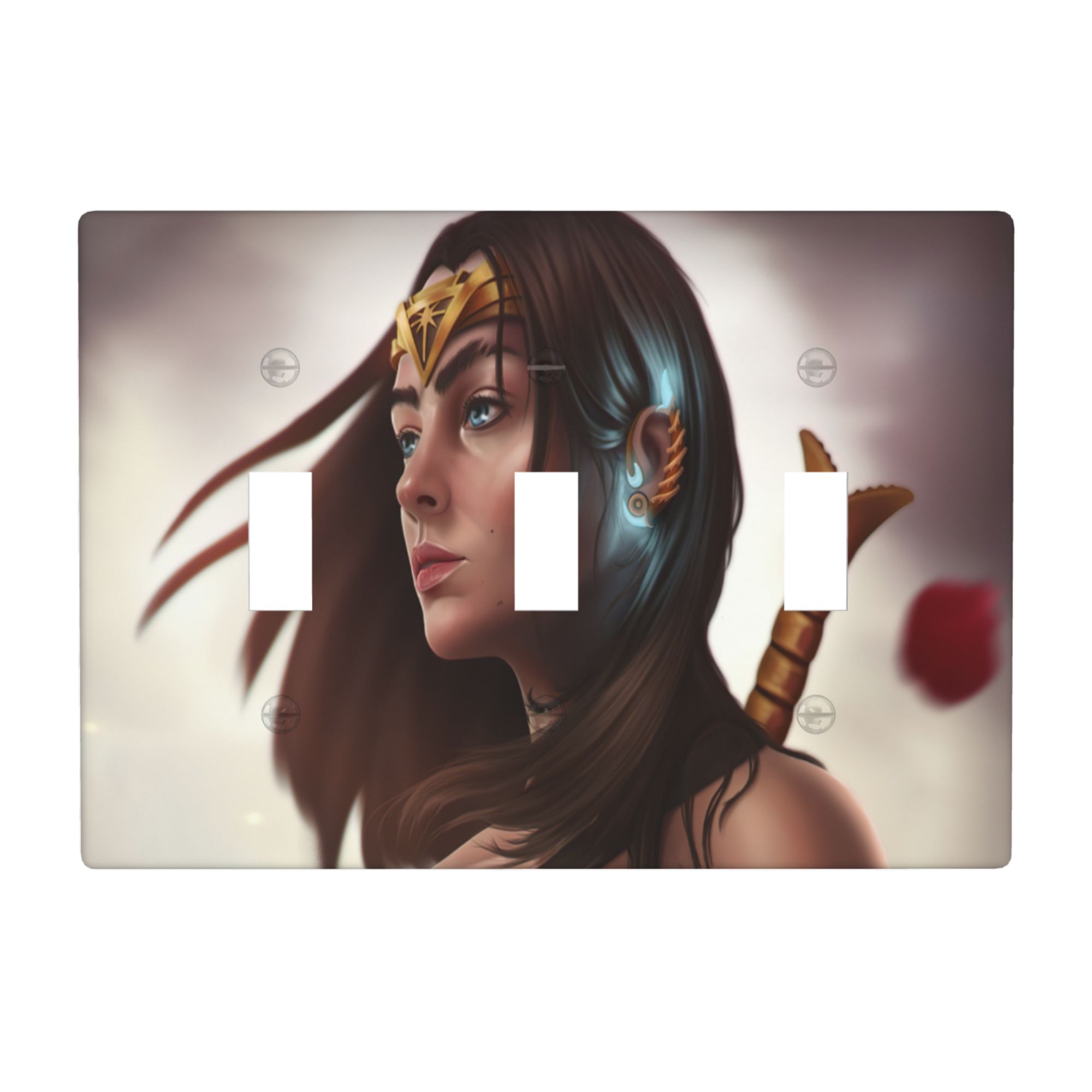 Unique Wonder Woman Cartoon - Themed Triple Toggle Switch Decorative ...