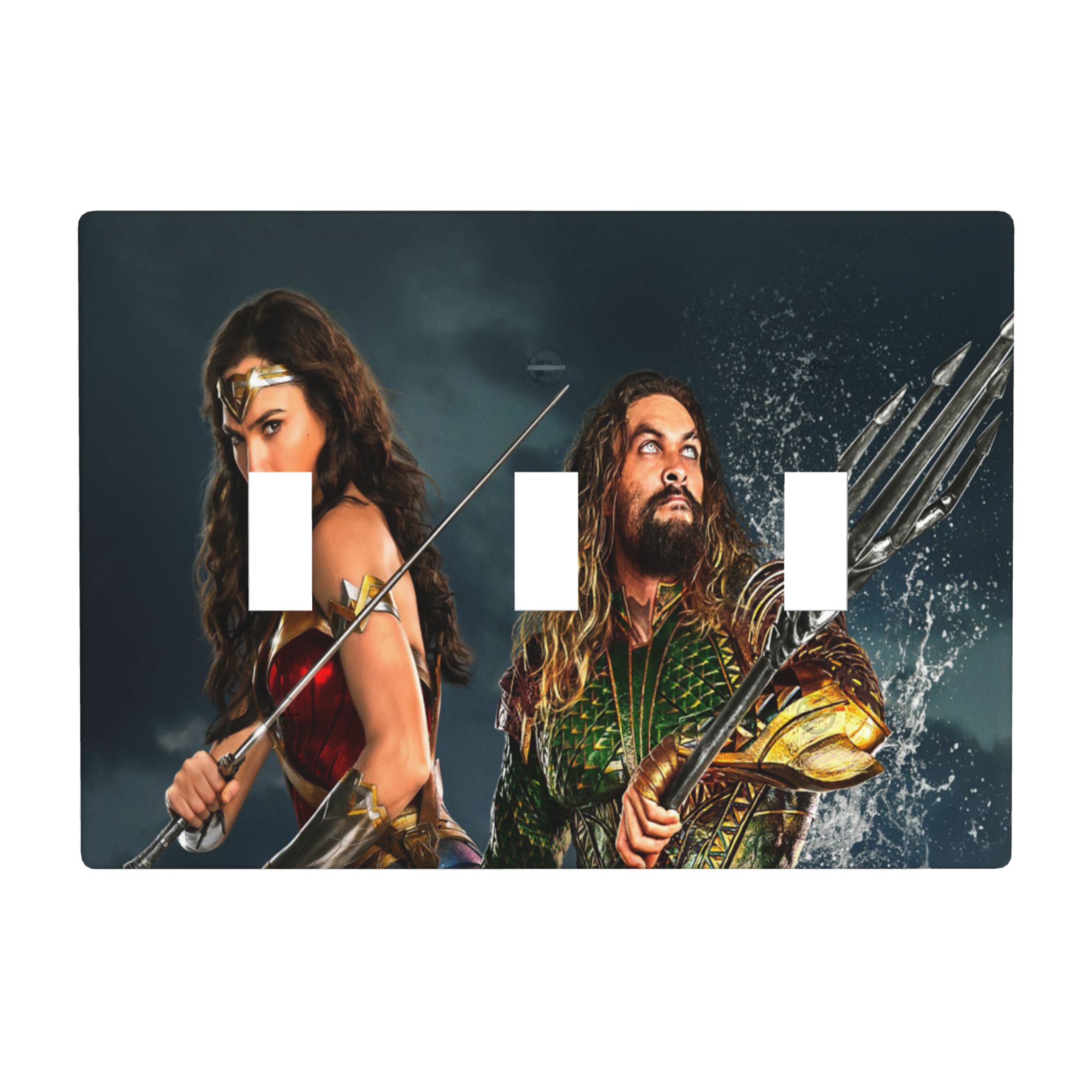 Unique Wonder Woman Cartoon - Themed Triple Toggle Switch Decorative ...