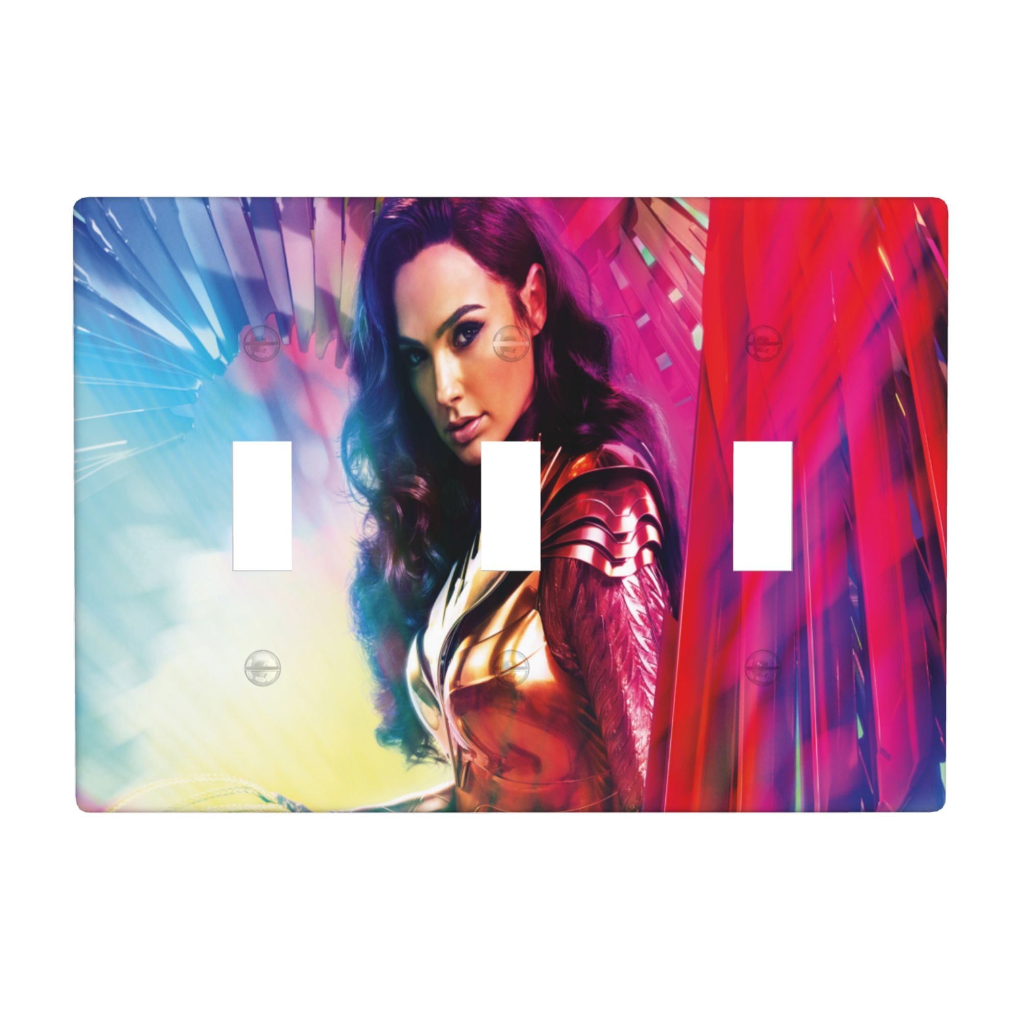 Unique Wonder Woman Cartoon - Themed Triple Toggle Switch Decorative Panel: Beautify Your Living ...
