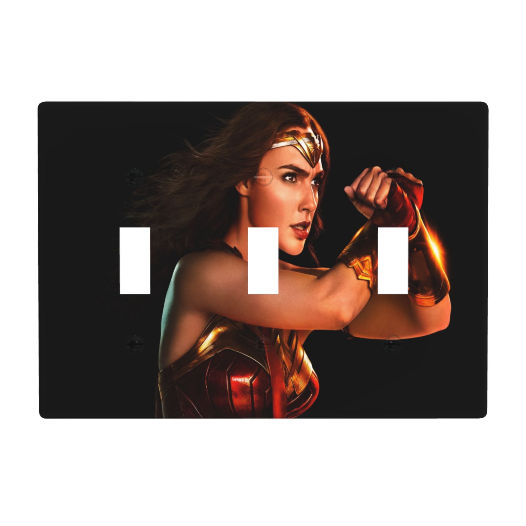 Unique Wonder Woman Cartoon - Themed Triple Toggle Switch Decorative ...