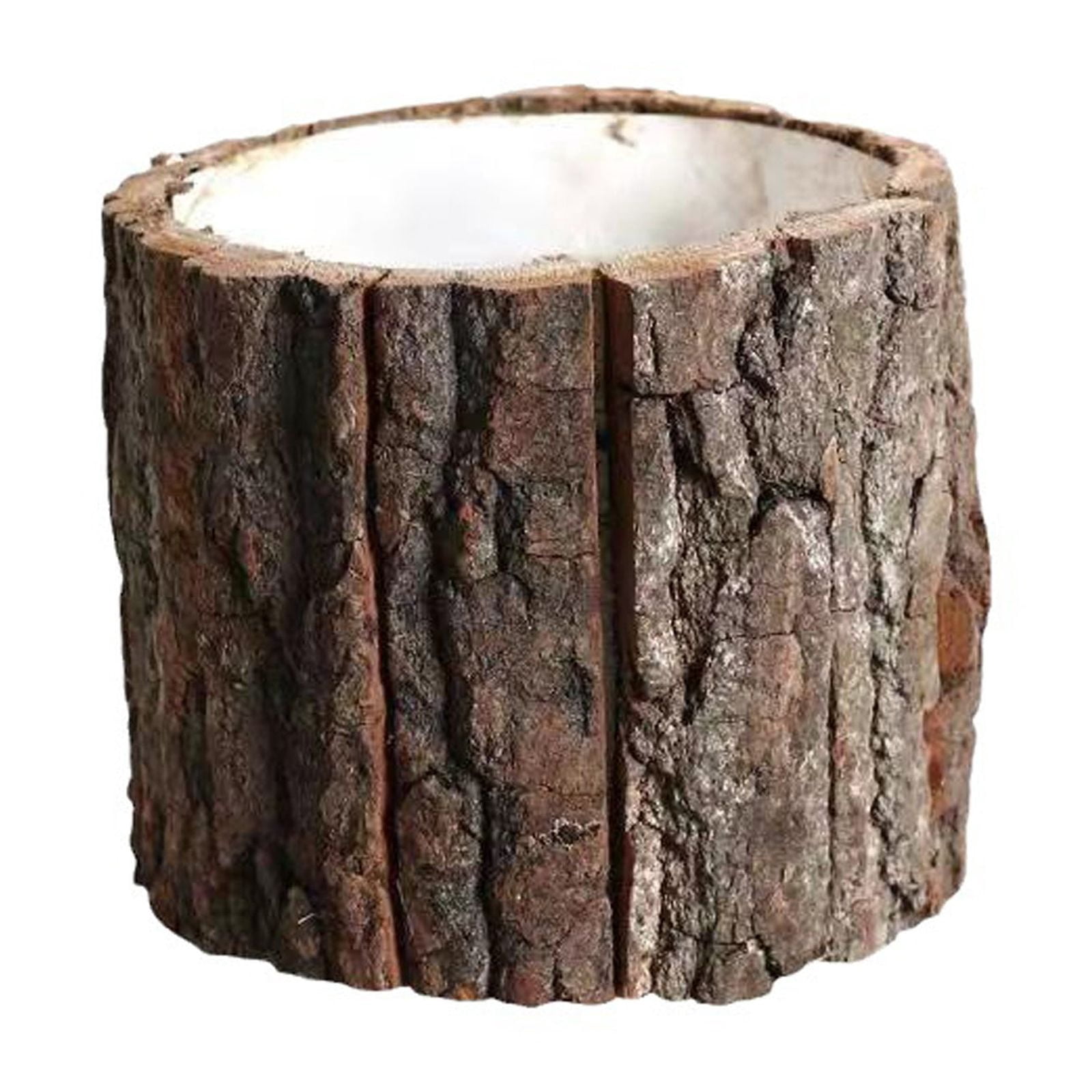Unique Wooden Flower Pot, Wood Planter Handle Flower Planter Plant Pots ...
