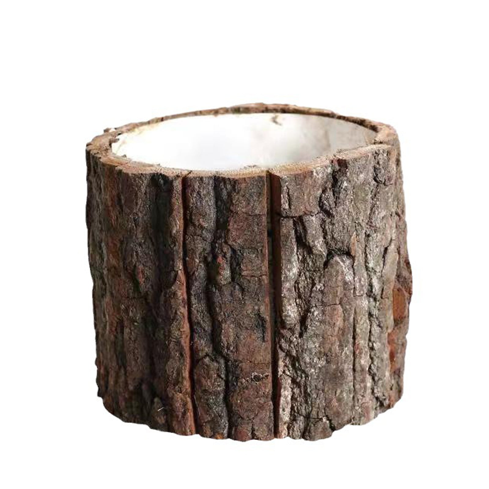 Unique Wooden Flower Pot, Wood Planter Handle Flower Planter Plant Pots ...