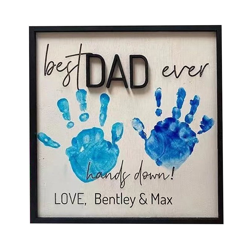 Unique Wooden Handprint Sign For Father's Day Gifts Handmade Custom ...