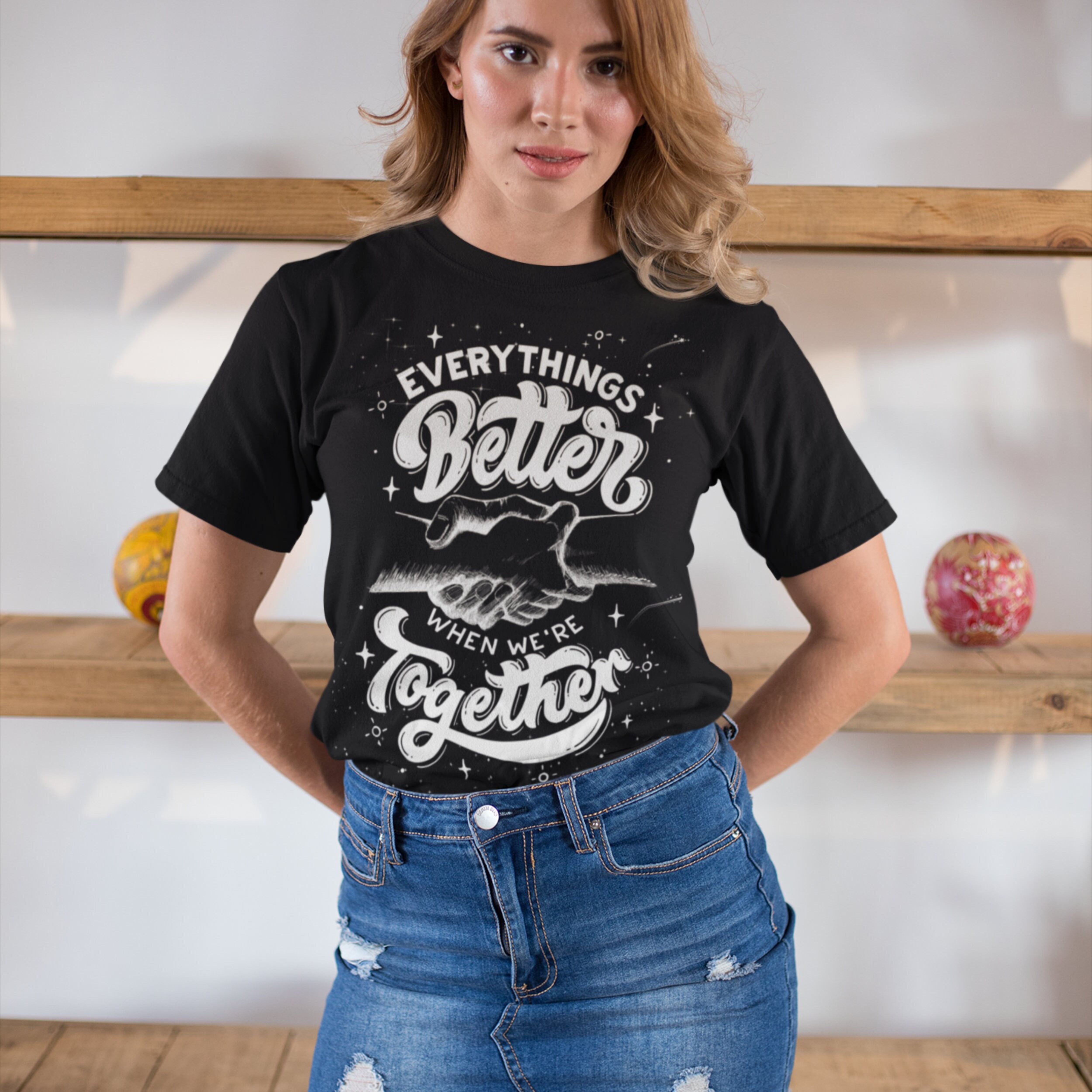 Unique and Original Design: T-shirt Expressing Positivity and Love in a ...