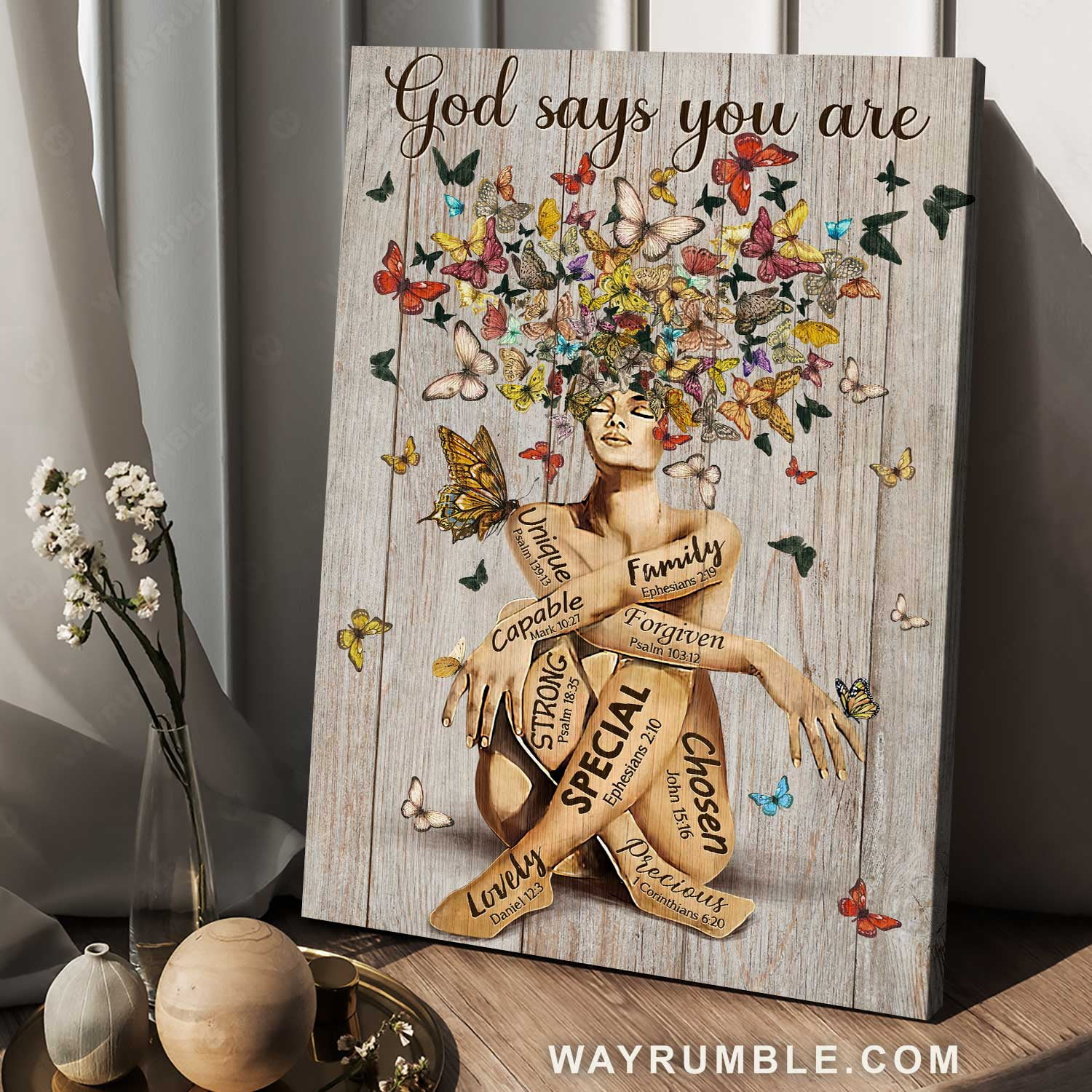 Unique girl, Stunning butterfly, Beautiful artwork, God says you are ...