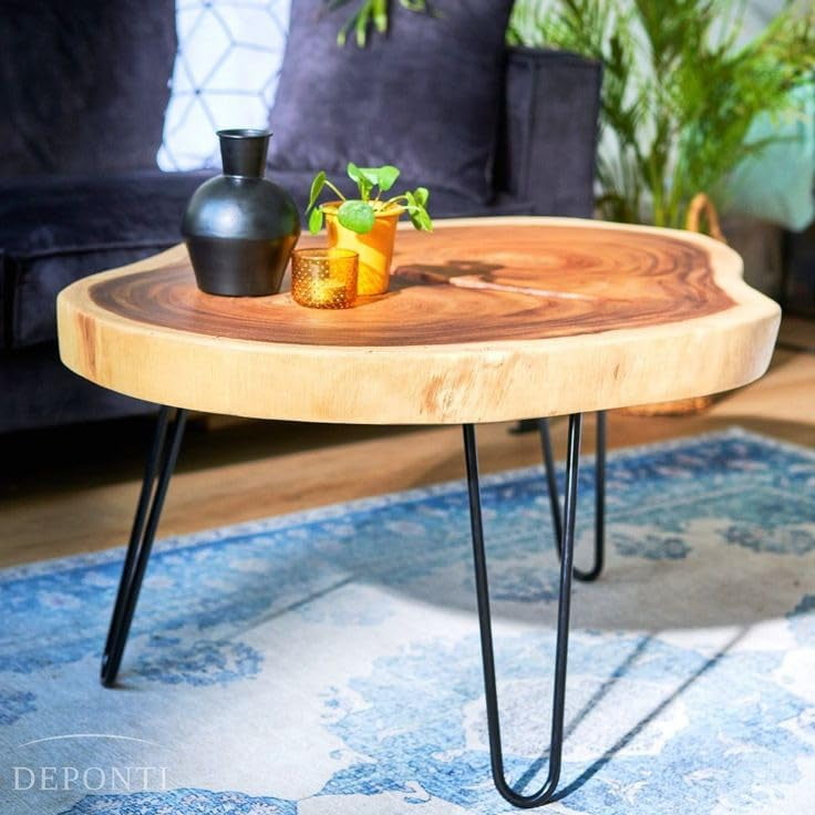 Unique home Wooden Slice Live Edge Coffee Table End Table Center Table ...