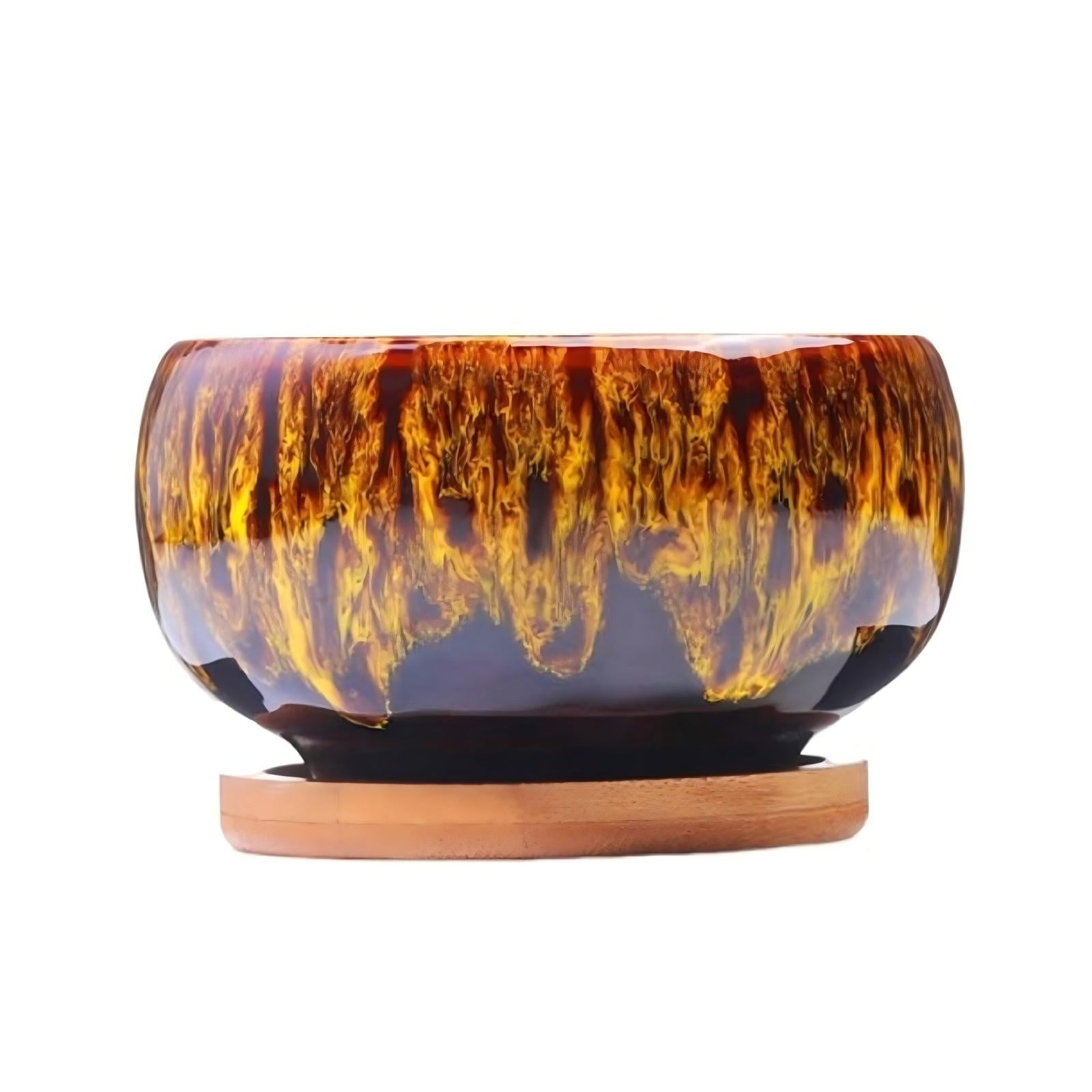 Unique kiln-fired glazed ceramic flower pots combine round pots for ...