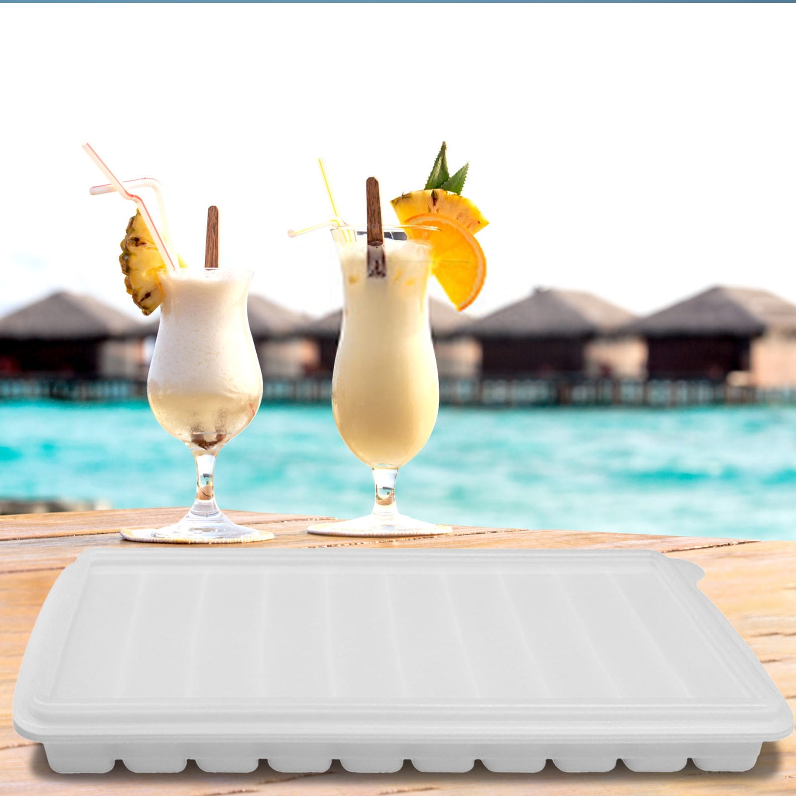 Uniquely Shaped Ice Lattice, Silicone Ice Cubess Trays 10 Compartments ...