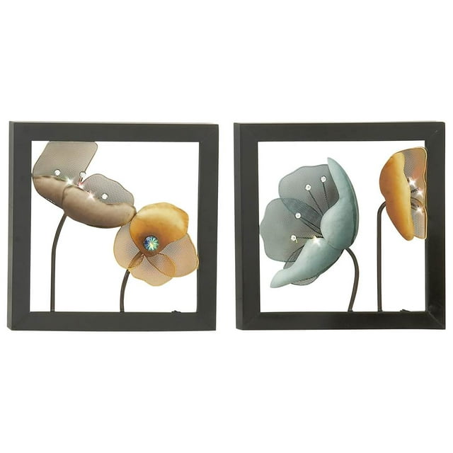 Uniquely Styled Metal LED Wall Plaque 2 Assorted - Walmart.com