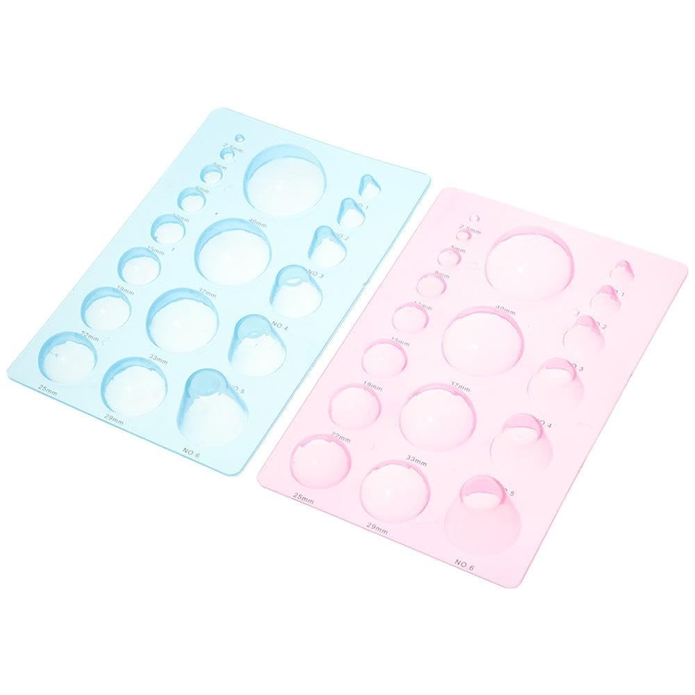 Uniquer 2Pcs 3-Row Paper Quilling Tool,3D Domes Half Ball Mould,Plastic ...