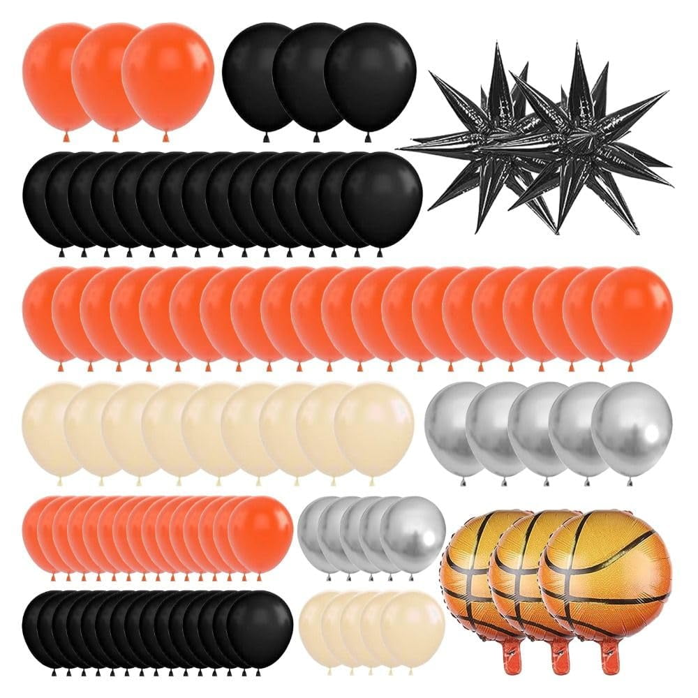 Uniquer Basketball Theme Balloon Arch Kit, KKS1 Orange Black Nude ...