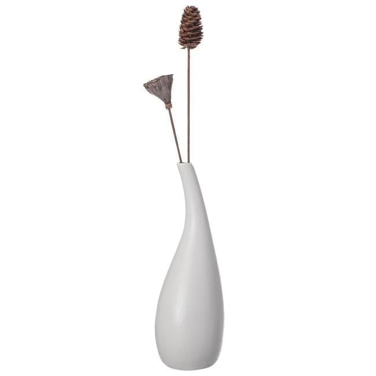 Uniquewise 10-inch Medium White Ceramic Water Drop Vase Modern Teardrop ...