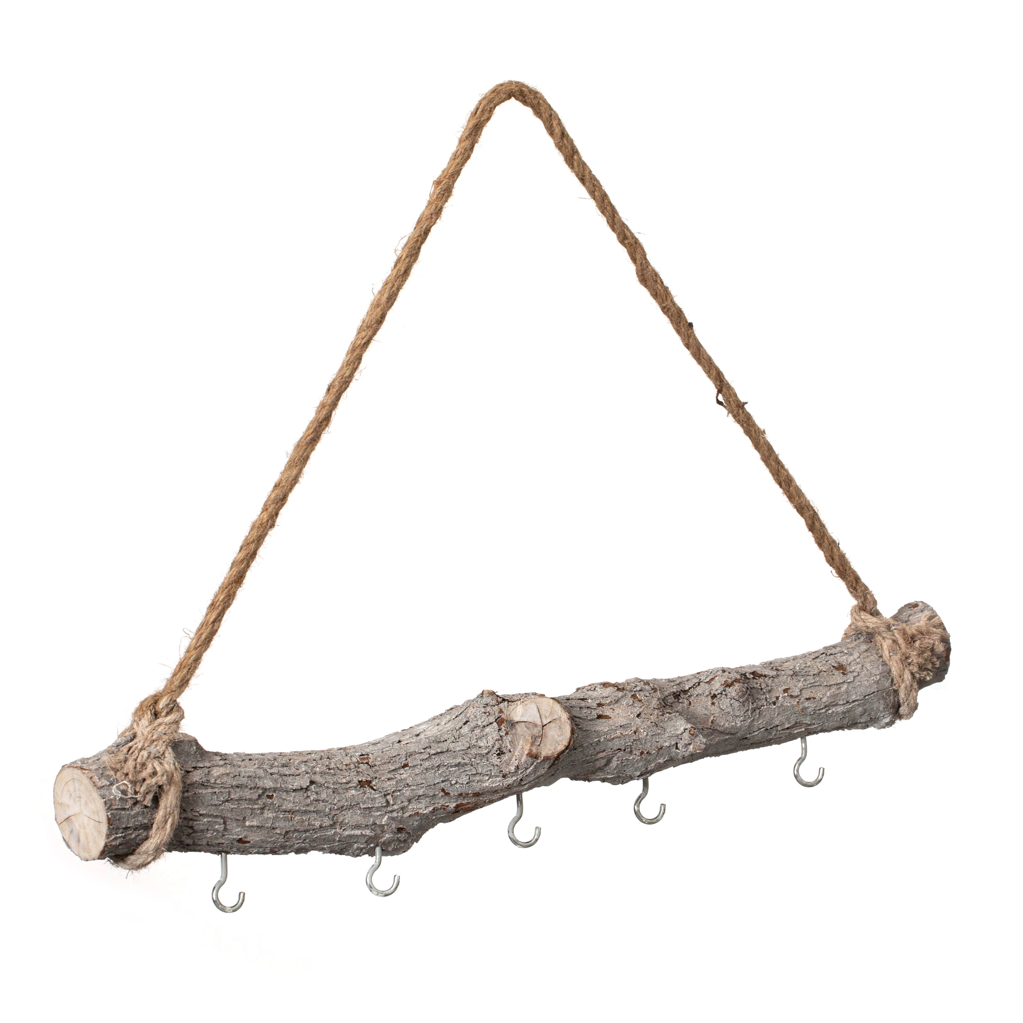 Uniquewise 19-inch Natural Decorative Jujube Wooden Log Hanging ...