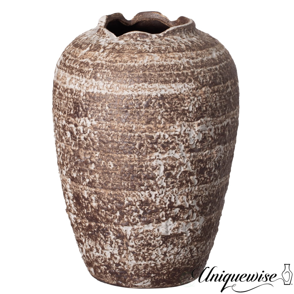 Uniquewise 7-inch Rustic Vase Broken Rim Design Vintage-Inspired ...
